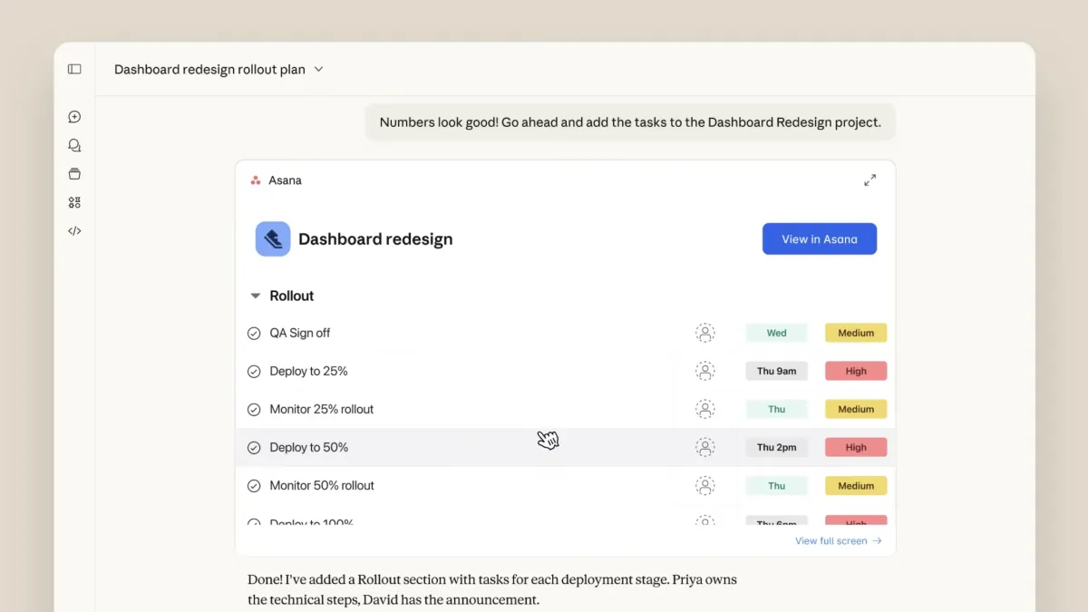 AnthropicがSlack、Canva、Workplaceツール向けのインタラクティブなClaudeアプリを公開