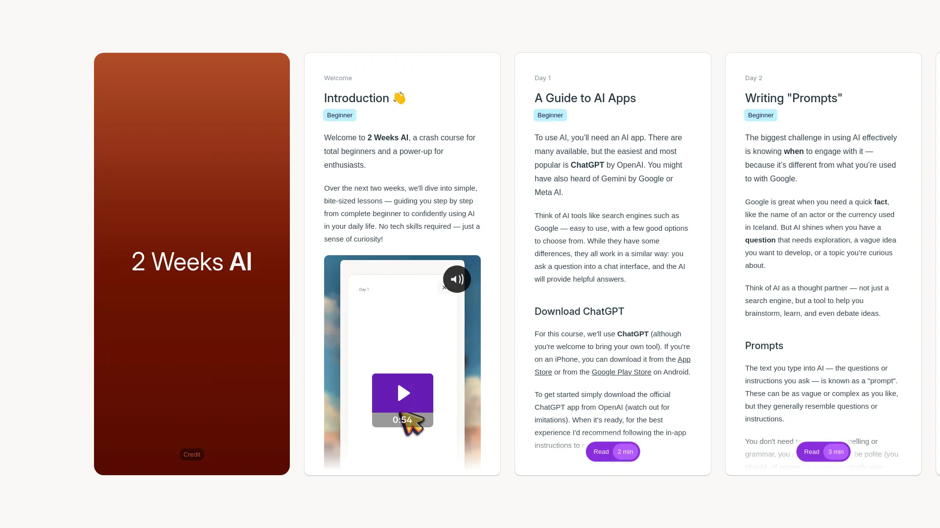2 Weeks AI: Beginner-Friendly AI Learning Course | Creati.ai