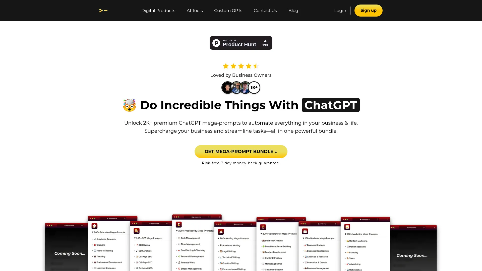 ChatGPT Mega-Prompt Bundle - Automate with 2,000+ Premium Prompts ...