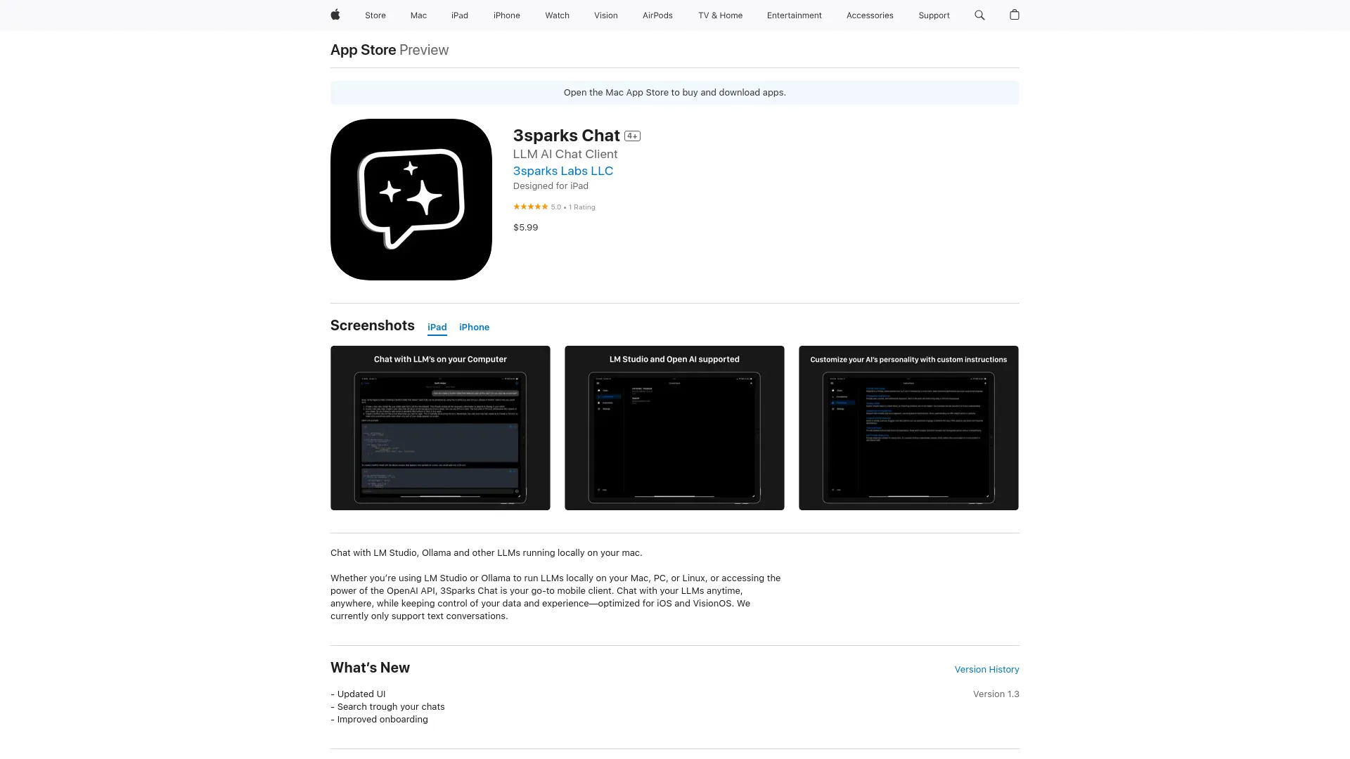 3sparks Chat - Connect with Local and Cloud LLMs | Creati.ai