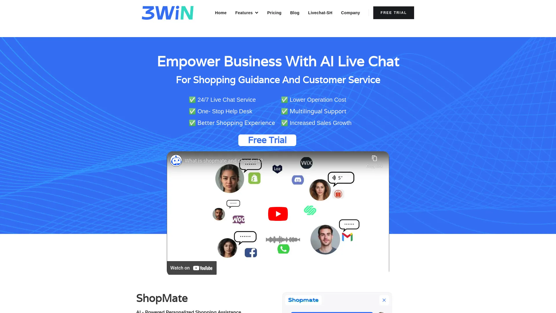 3WIN.ai - Soluciones de Chatbot de IA para Comercio Electrónico | Creati.ai