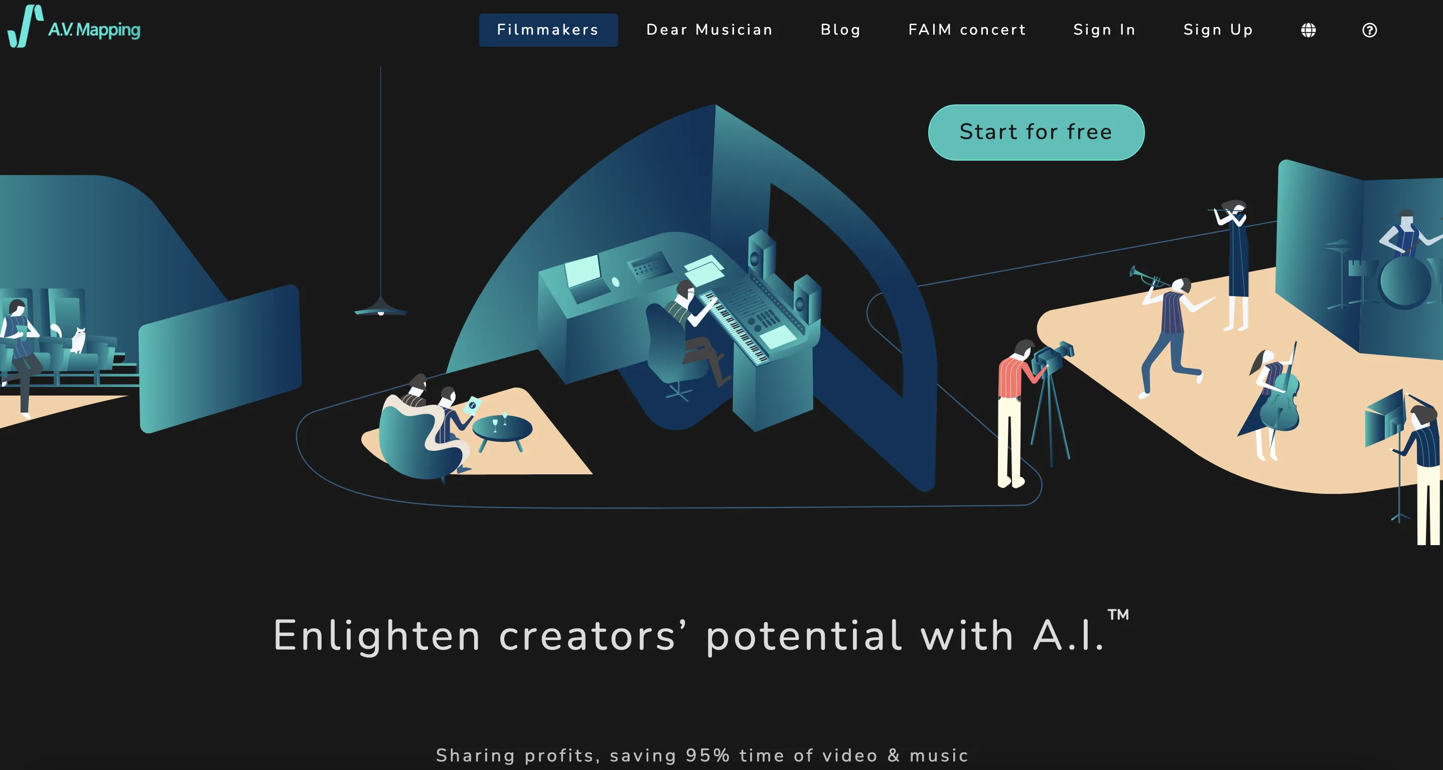 A.V. Mapping - AI-Powered Music for Video Matching | Creati.ai