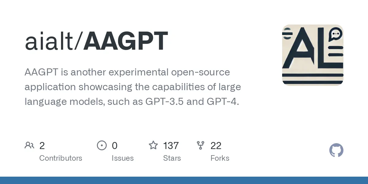 AAGPT: Open-Source Autonomous AI Agent Development Framework | Creati.ai