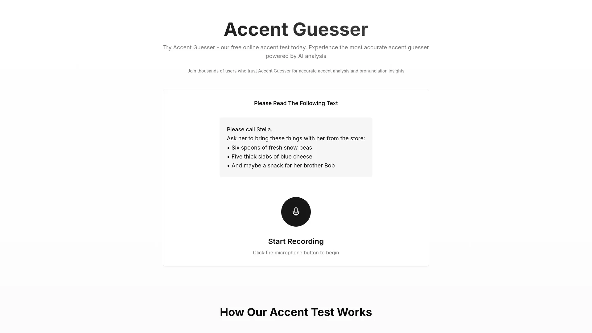 Accent Guesser - AI-Powered Accent Analysis | Creati.ai