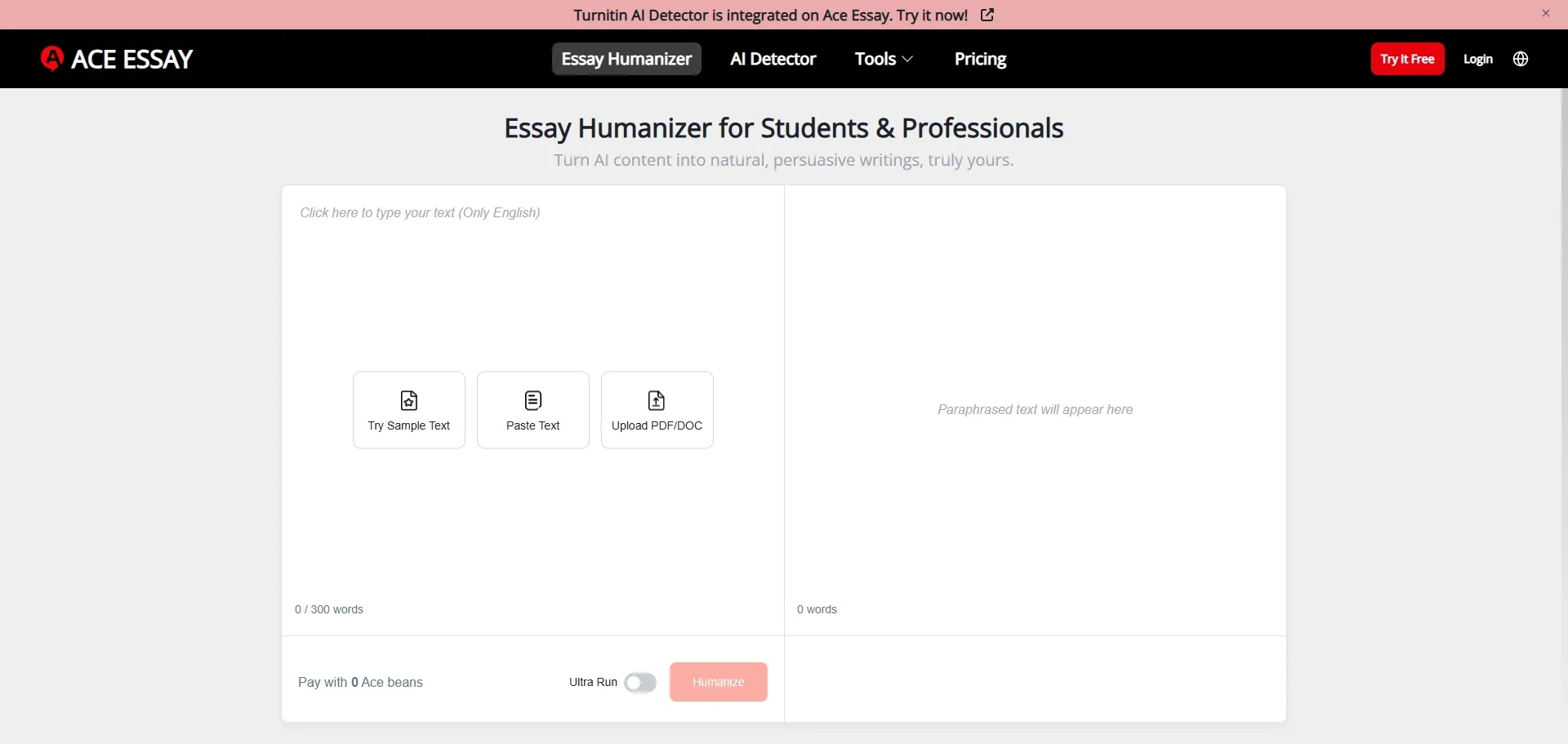 AceEssay.ai - AI Essay Writing Assistant for Students & Pros | Creati.ai