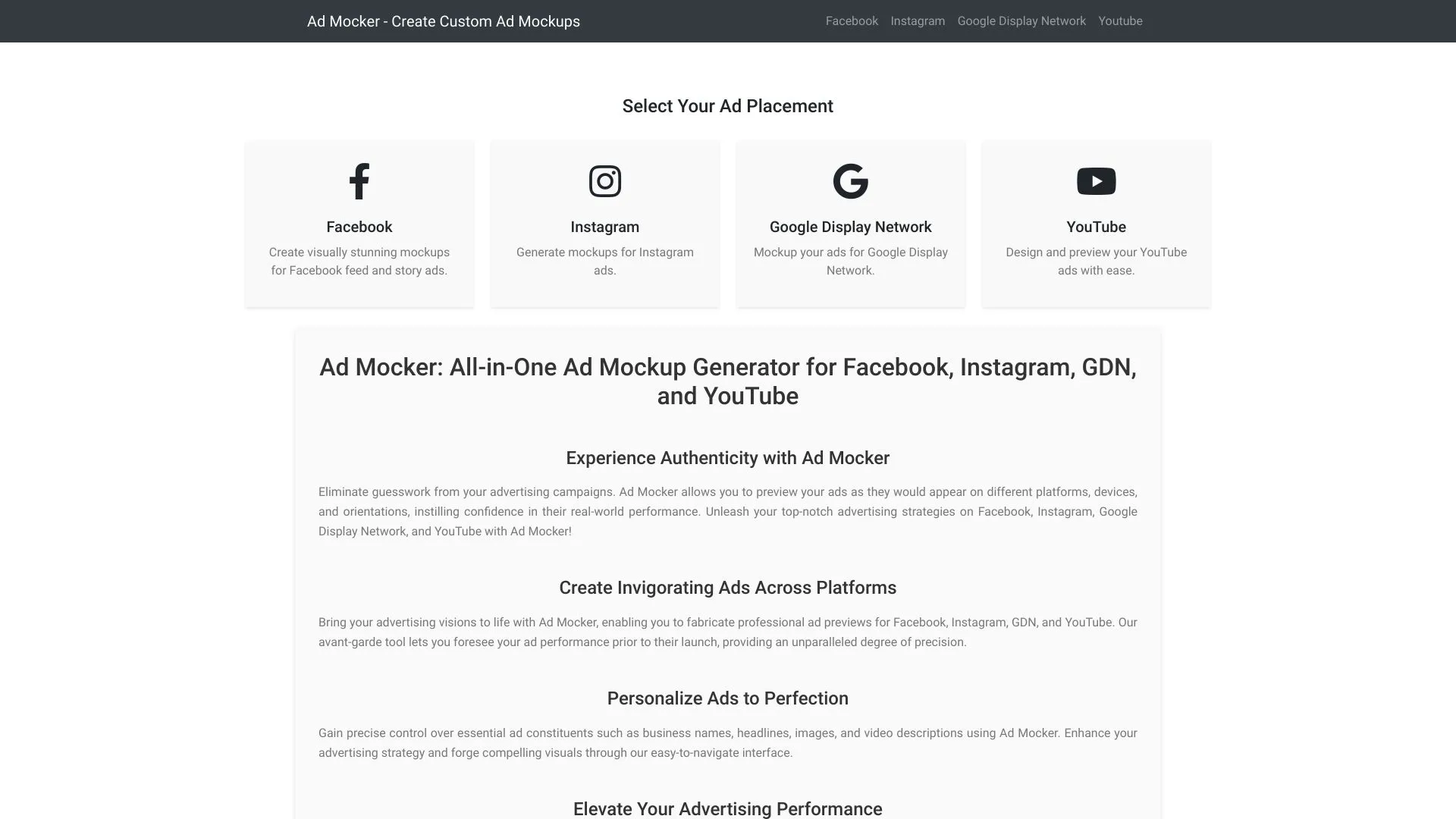 Ad Mocker - Ad Mockup Generator for Various Platforms | Creati.ai