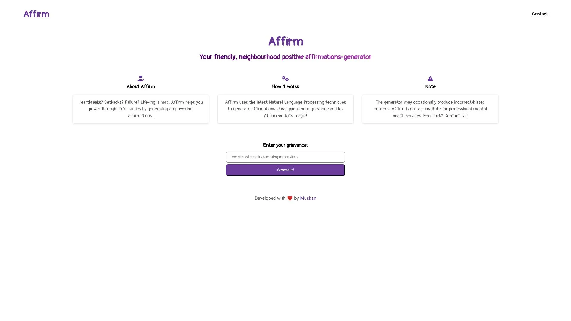 Personalized Positive Affirmations with Affirm | Creati.ai
