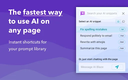 AI Blaze: Your Fast AI Writing Assistant | Creati.ai