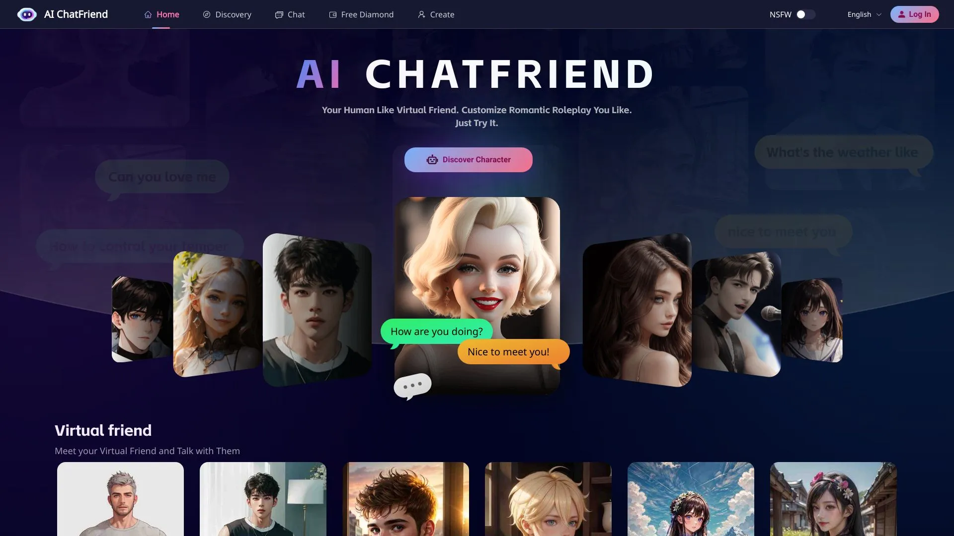 AI CharFriend - Ungefilterte NSFW AI-Chatbot-Erlebnisse | Creati.ai