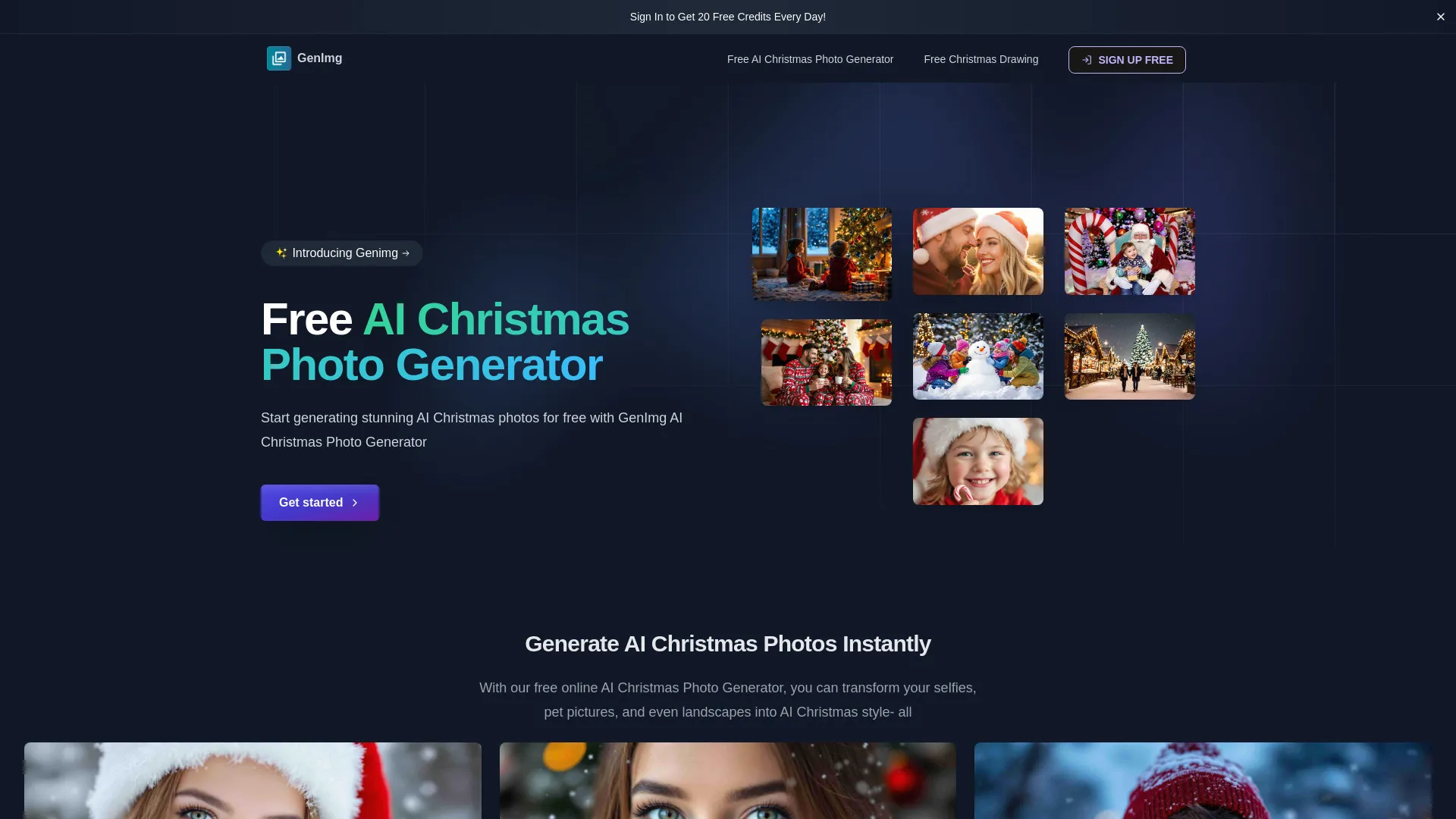 GenImg - Free Online AI Christmas Photo Generator | Creati.ai