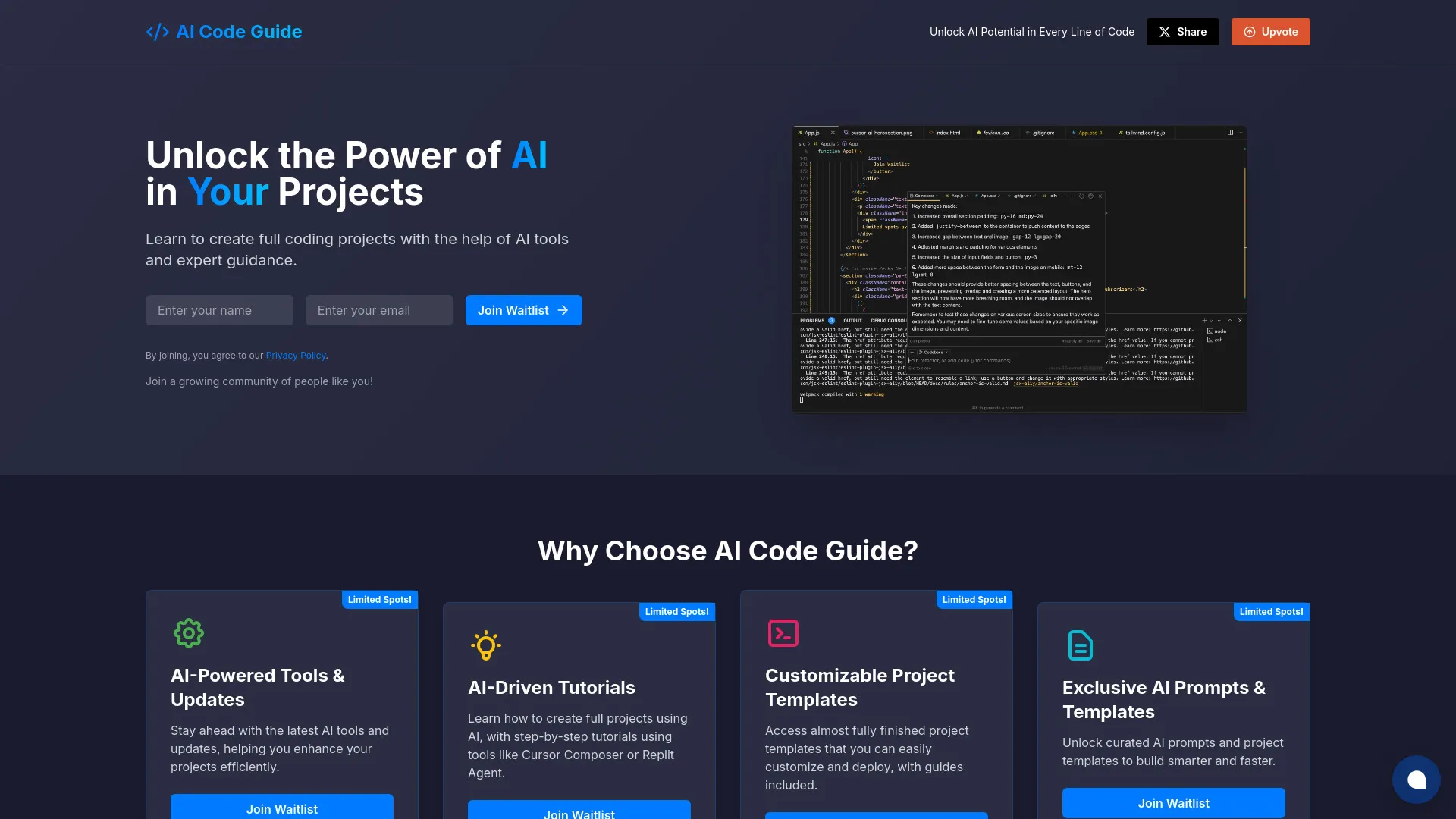 AI Code Guide: Generación y Optimización de Código Basada en IA | Creati.ai