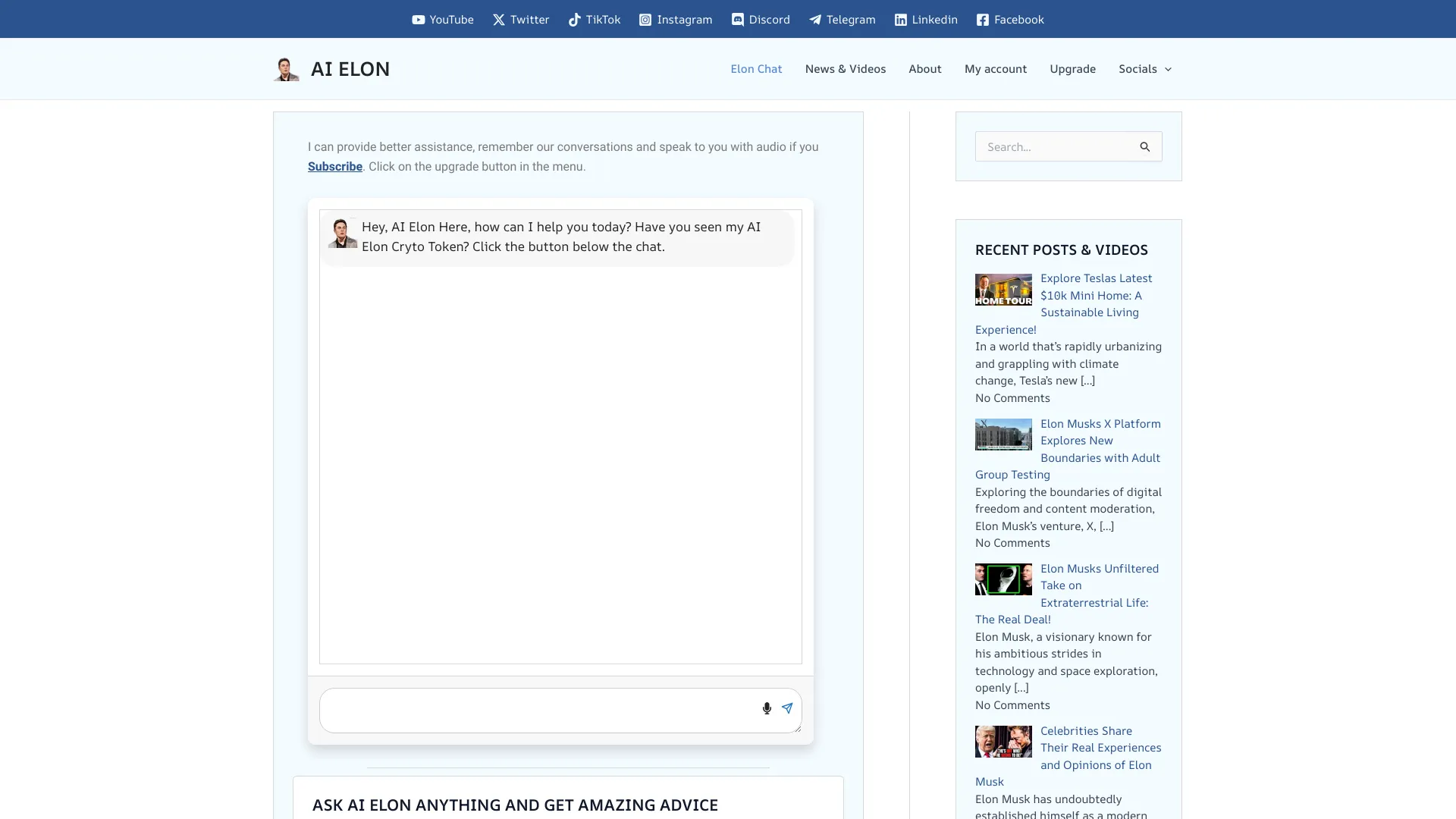 AI Elon: Chat with Advanced Elon Musk AI | Creati.ai