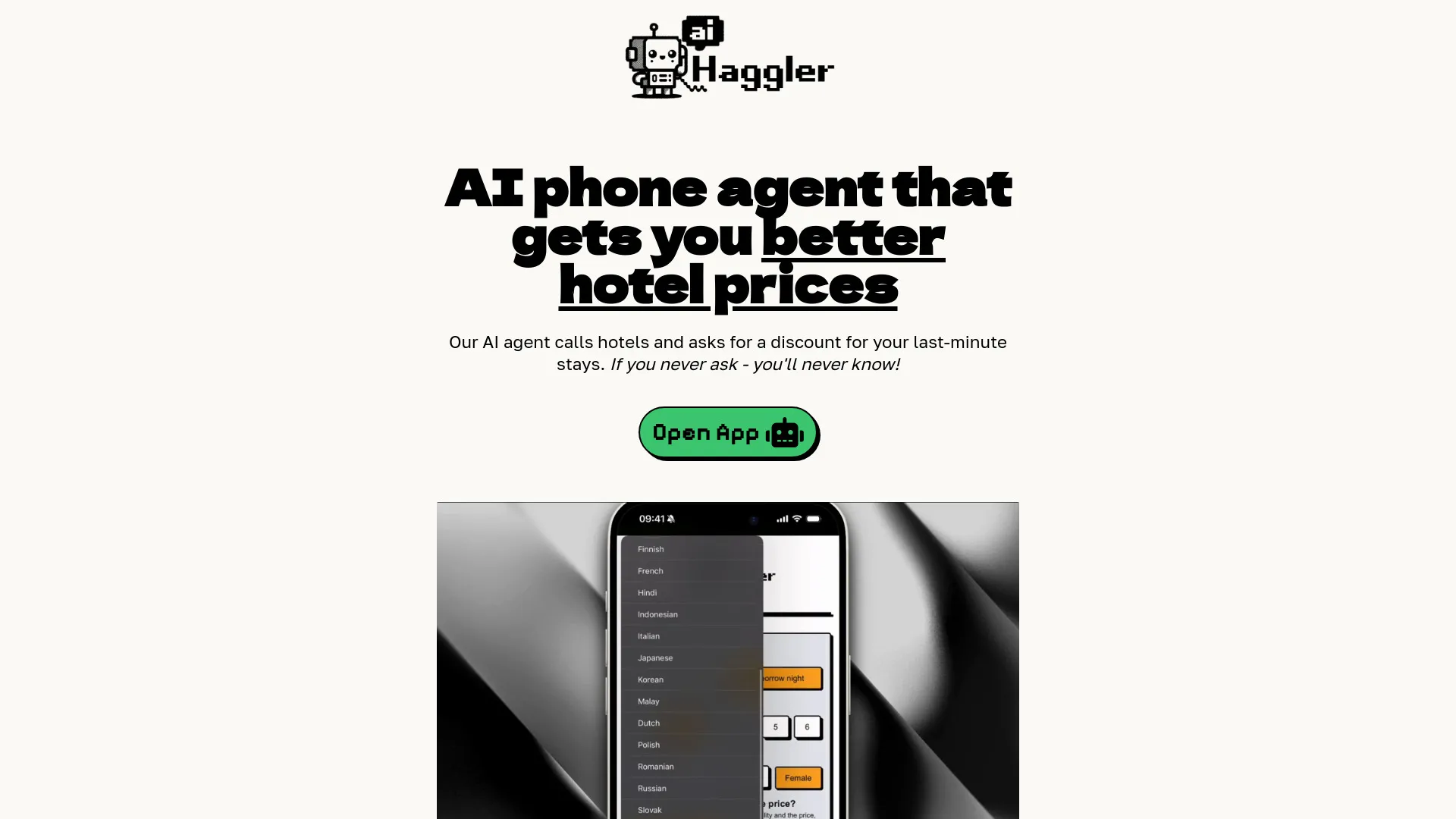 AI Haggler - Tu asistente AI para llamar y negociar | Creati.ai