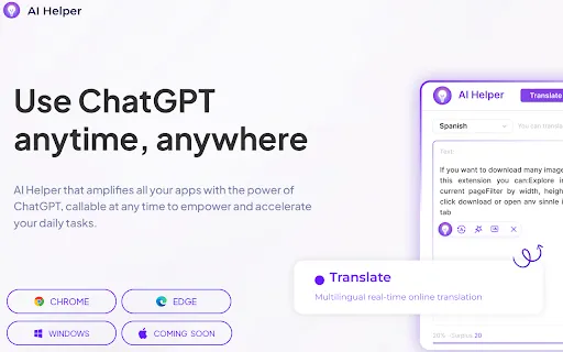 AI Helper: Tu Asistente de Productividad Versátil | Creati.ai