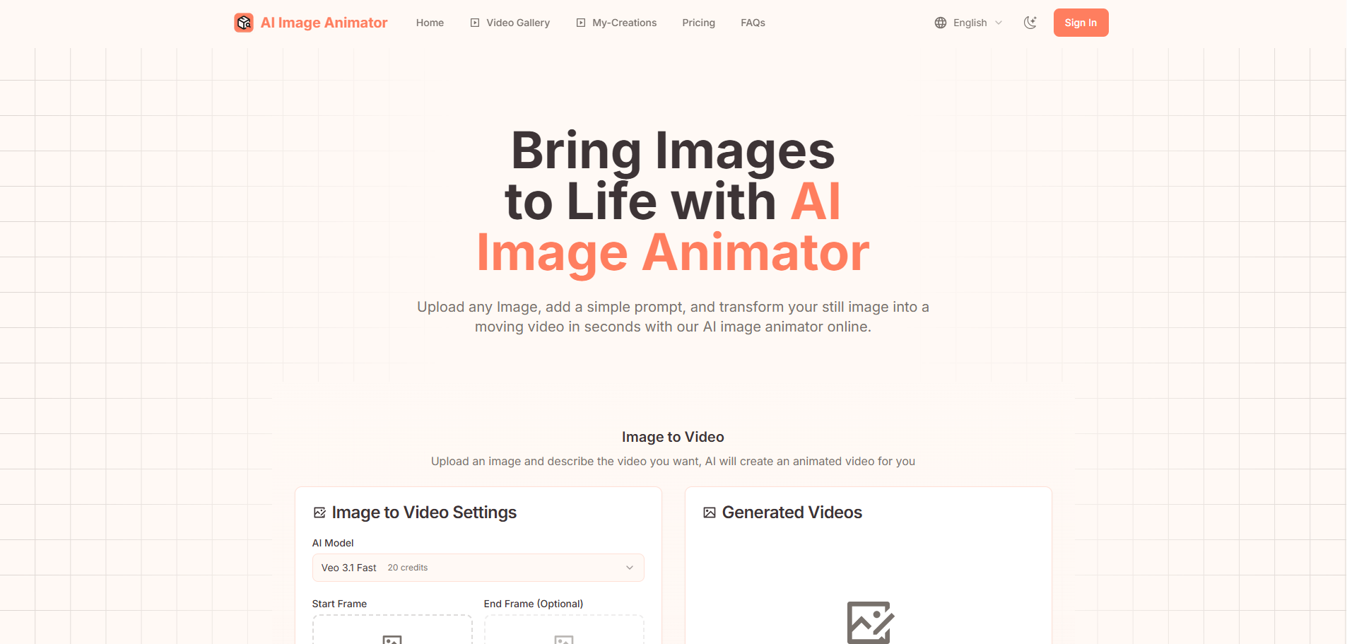 AI Image Animator - Anima tus imágenes en línea rápidamente | Creati.ai