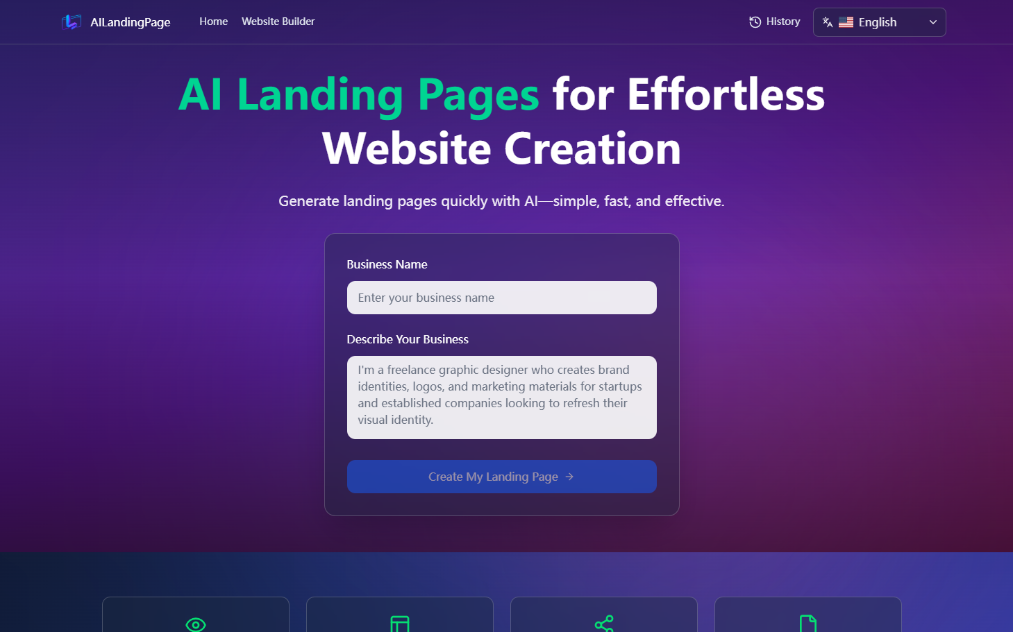 AI Landing Page | Fast AI-Powered Landing Page Builder for Businesses | Creati.ai