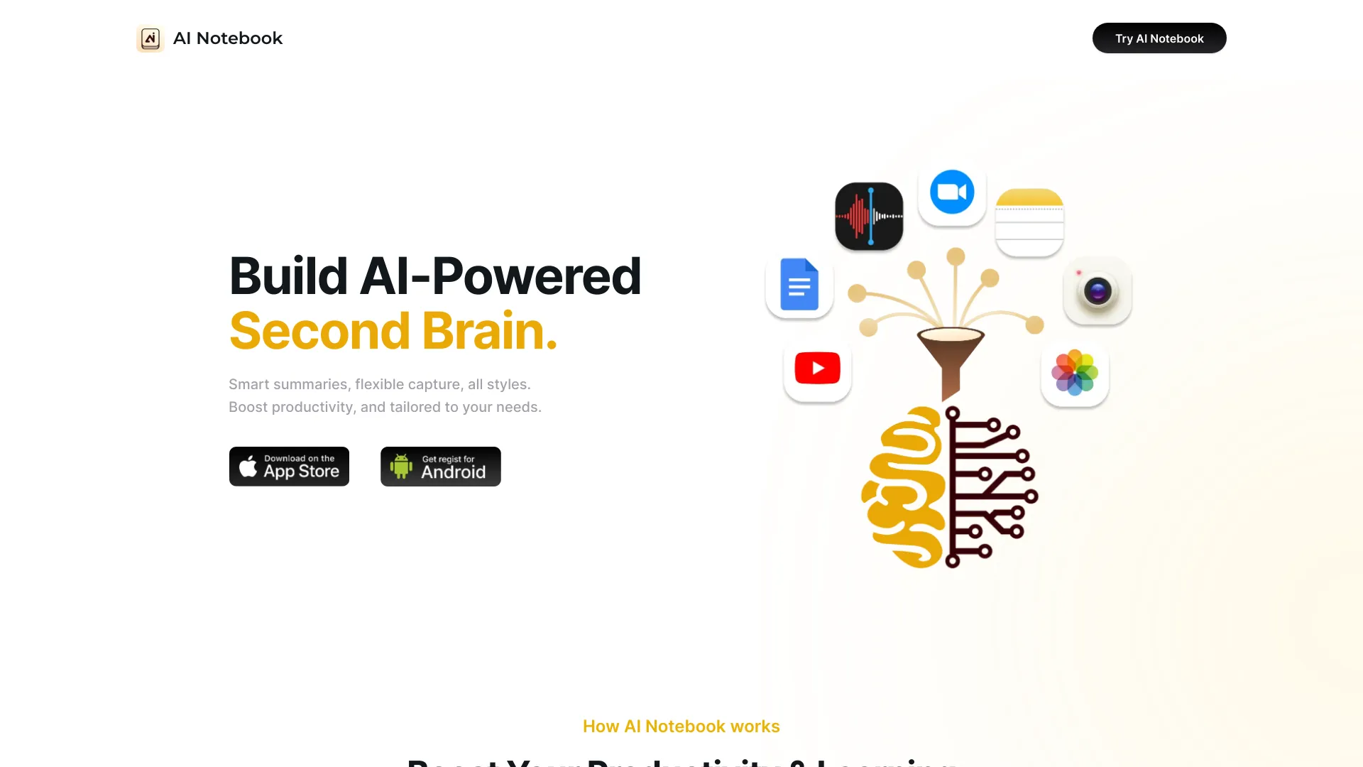 AI Notebook: AI-Powered Note-Taking App for Enhanced Productivity ...