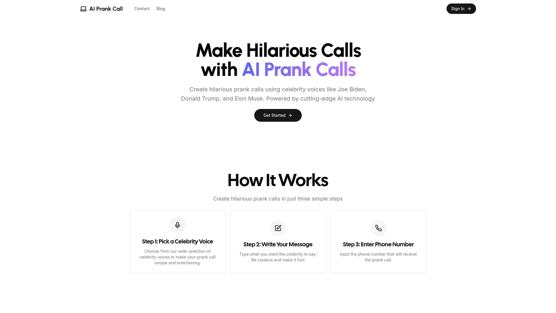 Create Hilarious Prank Calls with AI Celebrity Voices | Creati.ai