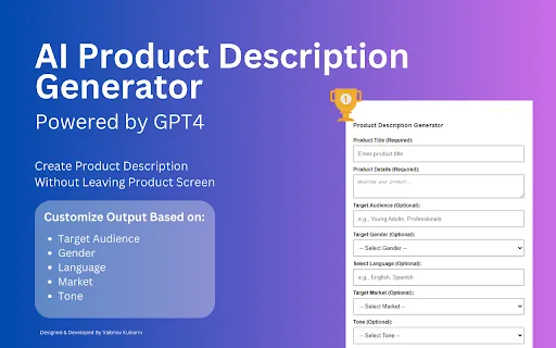 AI Product Description Generator - Chrome Web Store | Creati.ai