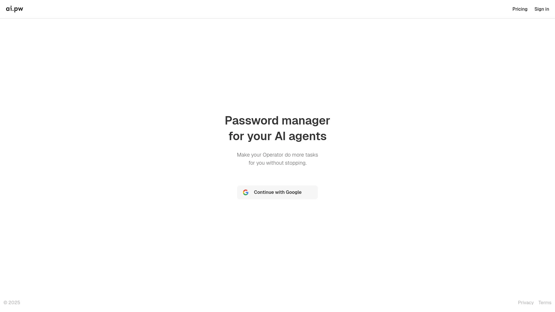 AI Password: Gestión segura de contraseñas para agentes de IA | Creati.ai