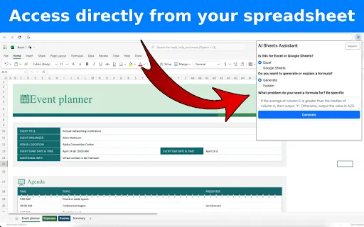 AI Sheets Assistant para Excel y Google Sheets | Creati.ai