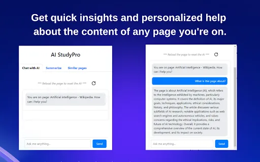 AI StudyPro: Enhance Learning with AI Summaries & Chat | Creati.ai