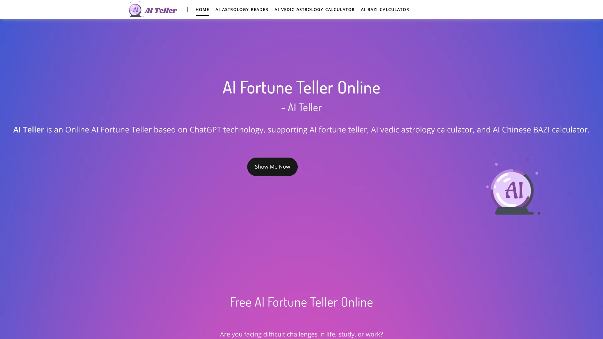 AI Teller：免費在線 AI 算命服務 | Creati.ai