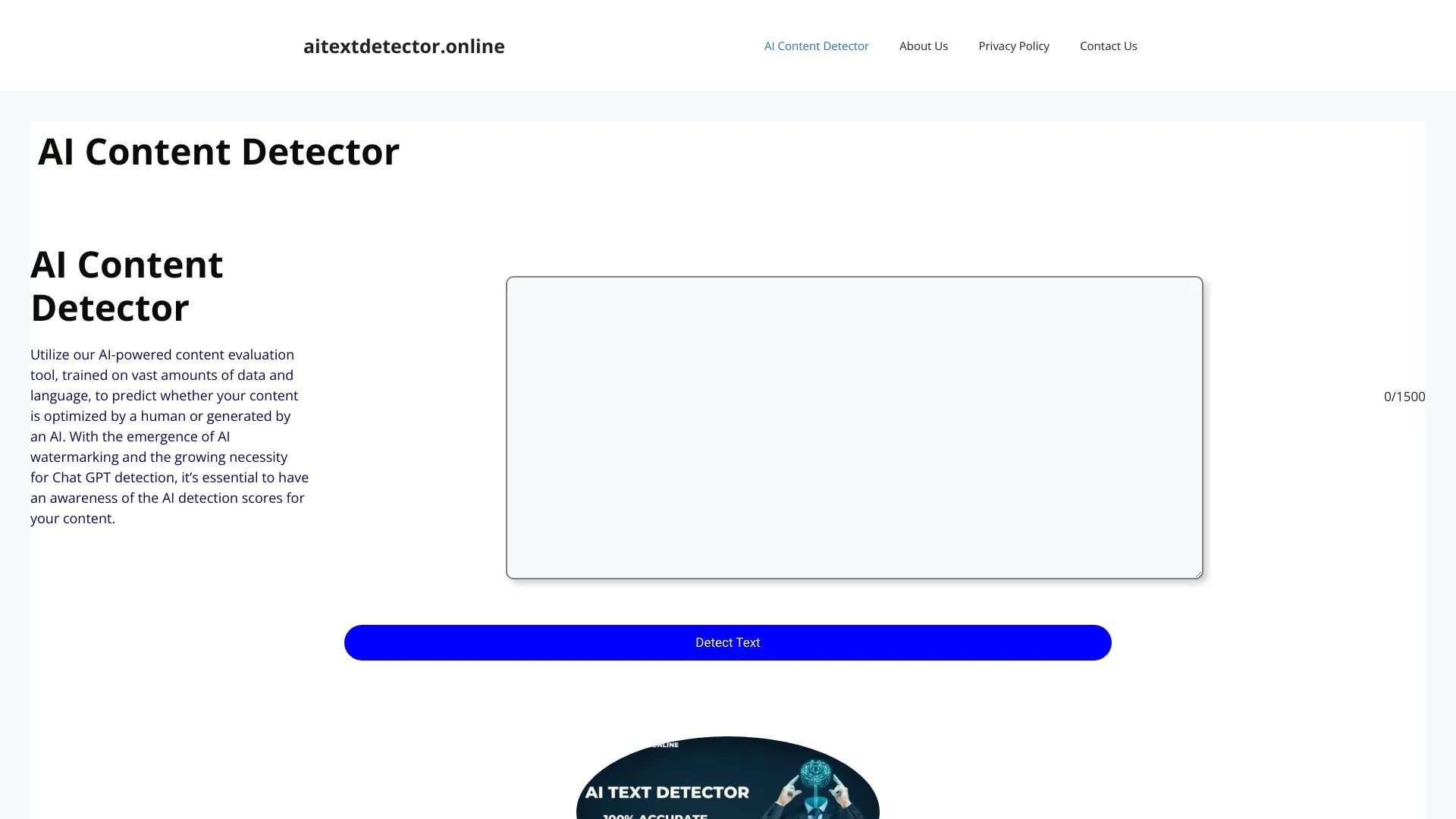 AITextDetector | Herramienta Confiable de Detección de Contenido IA | Creati.ai