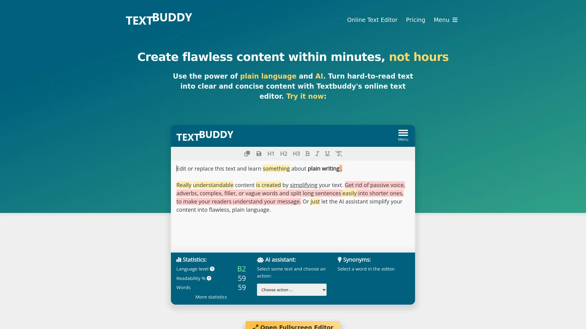 Elevate Your Writing with Textbuddy AI Text Simplifier | Creati.ai