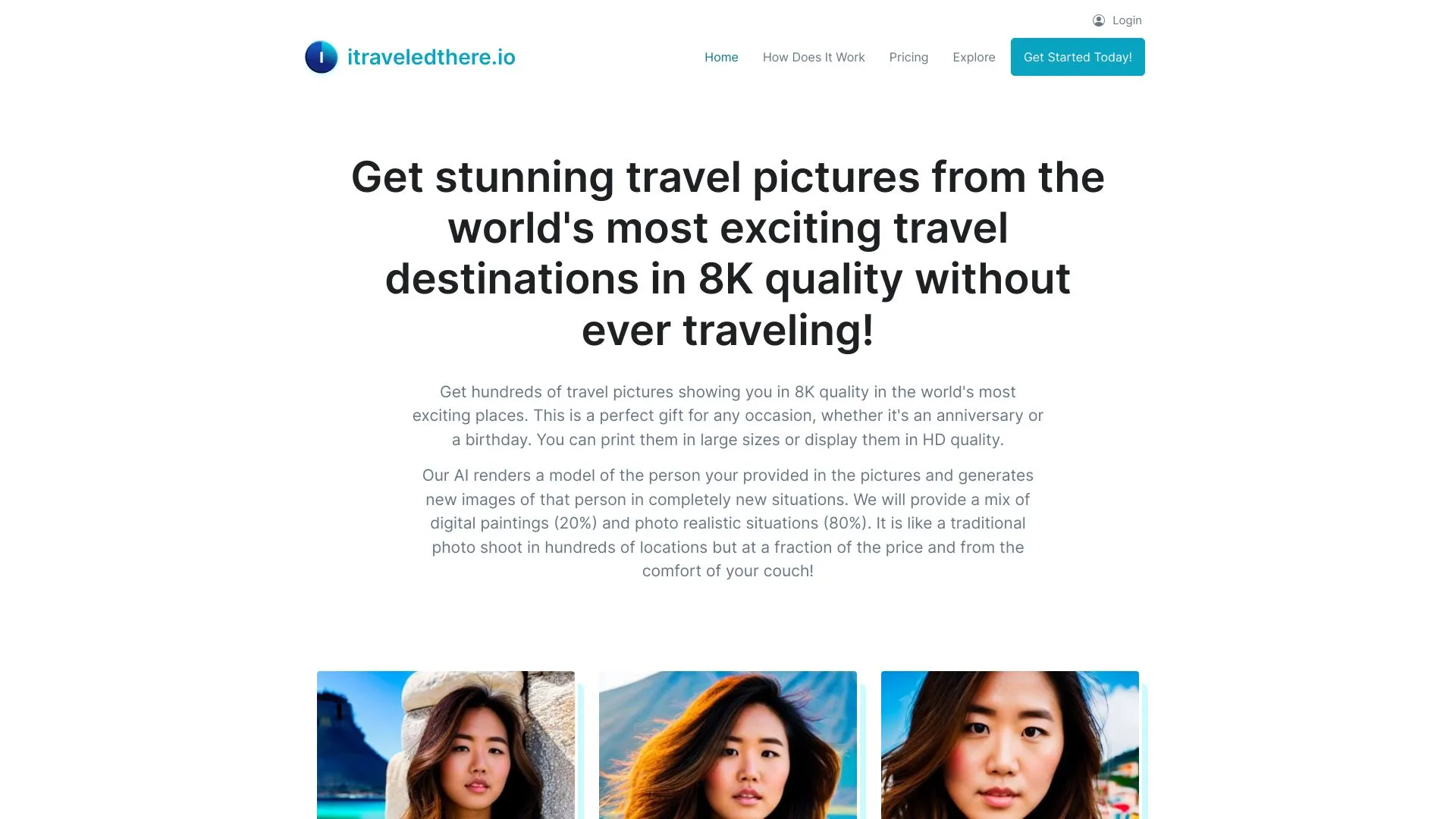 iTraveledThere.io: AI-Powered Travel Photography | Creati.ai