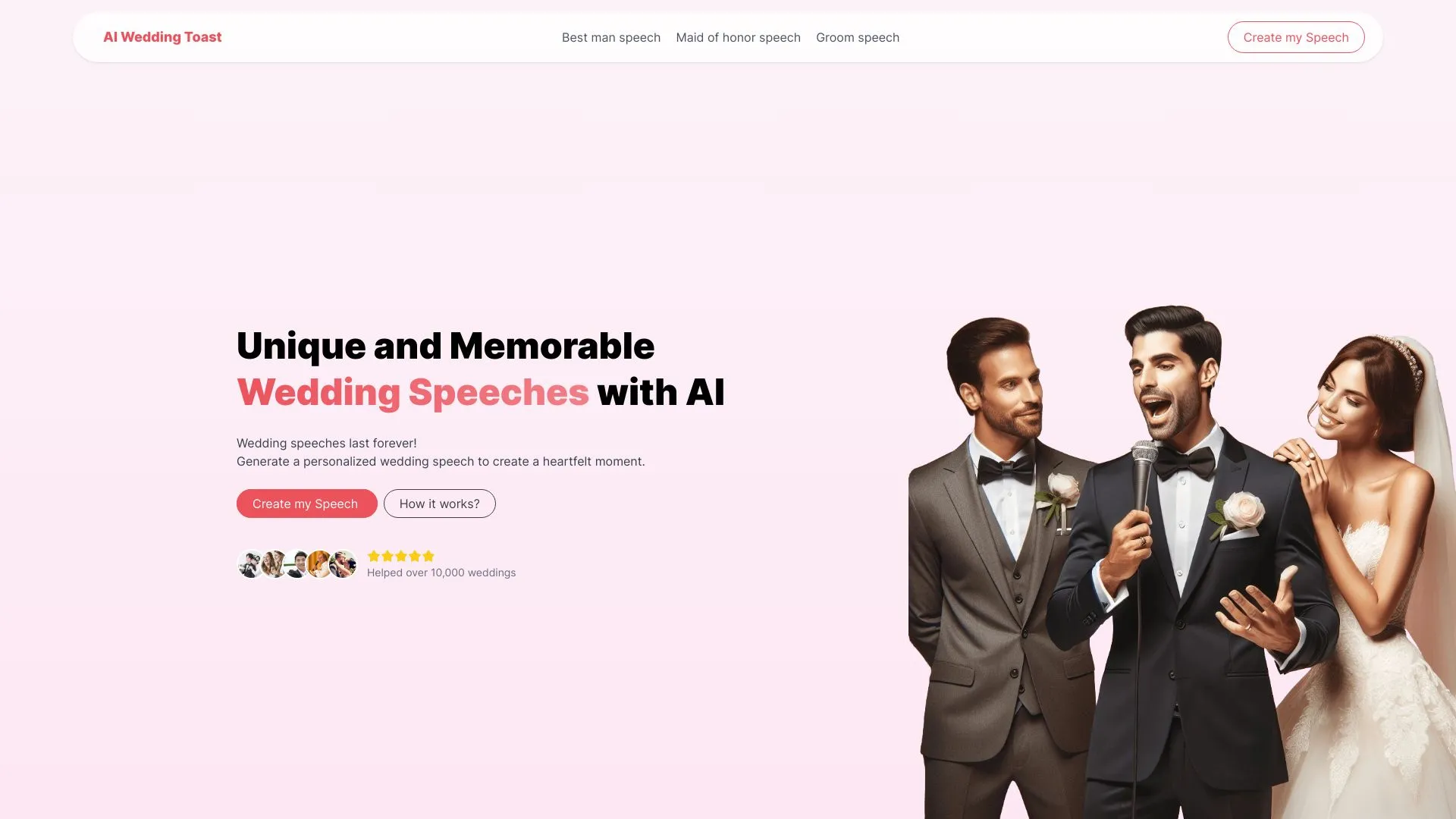AI Wedding Toast: Personalized Wedding Speech Generator | Creati.ai
