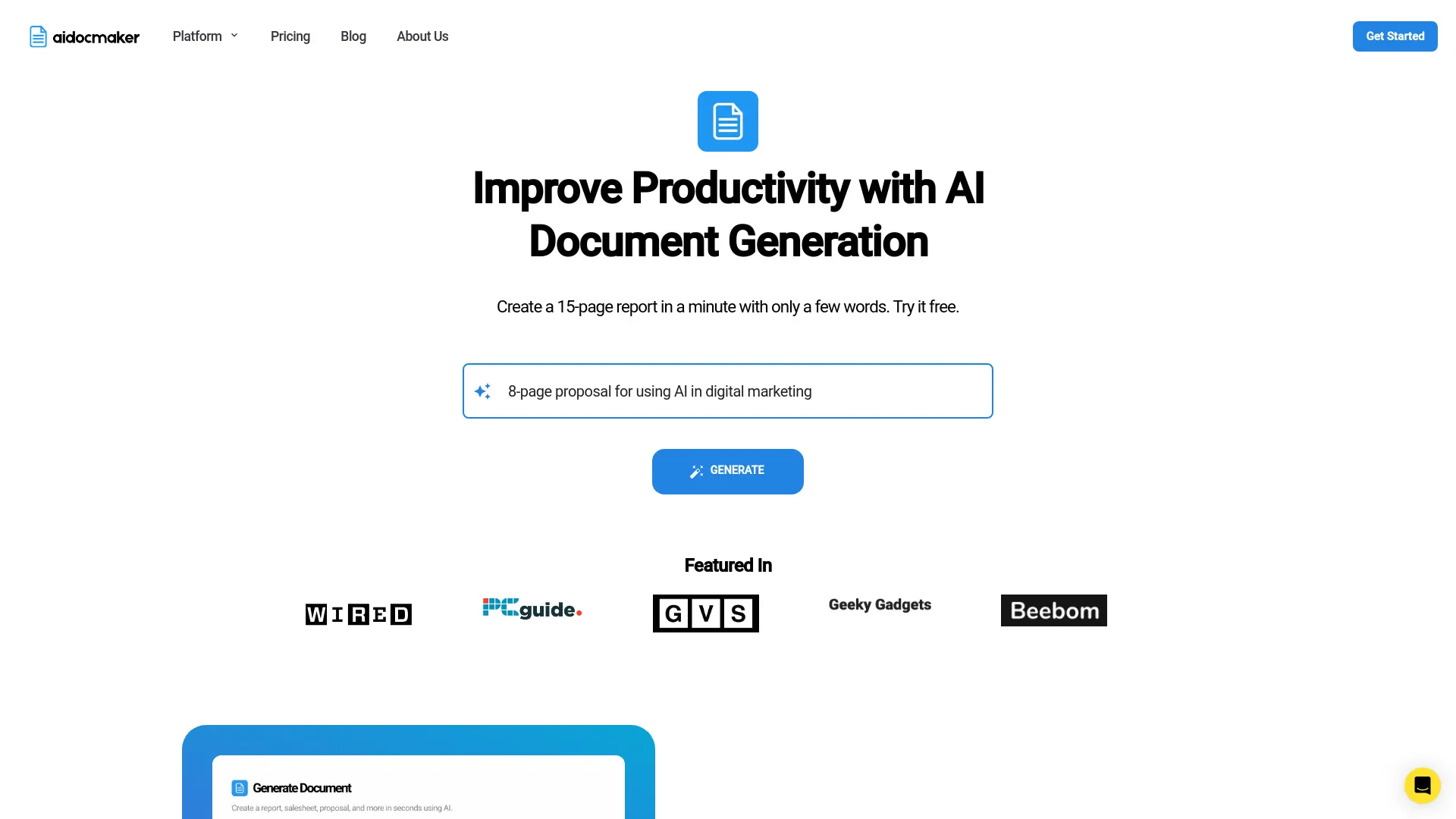 AI Doc Maker: Transform Your Content with AI | Creati.ai