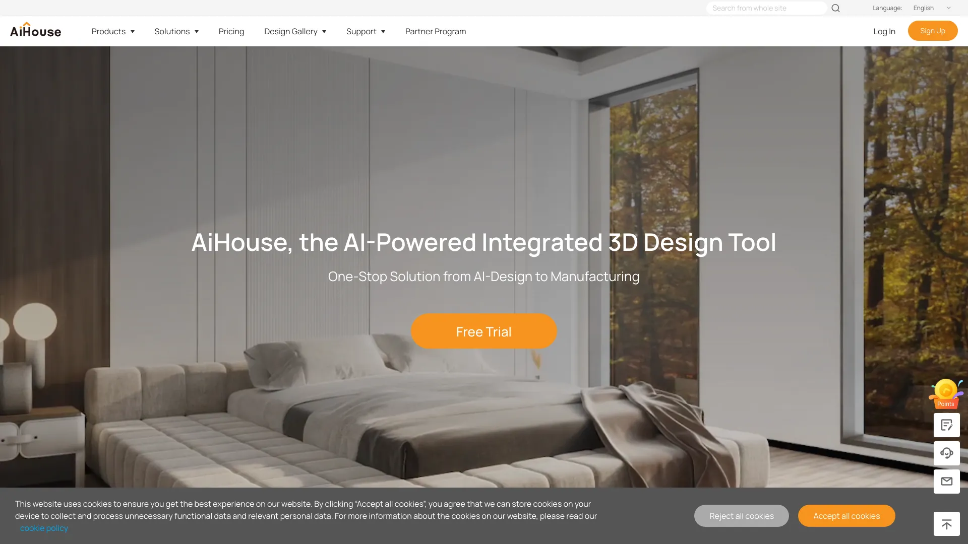 AI-powered 3D Interior Design Software | AiHouse | Creati.ai