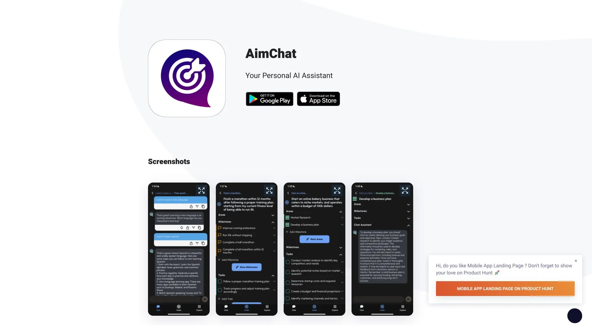 AimChat - AI-Powered Goal Management Tool | Creati.ai
