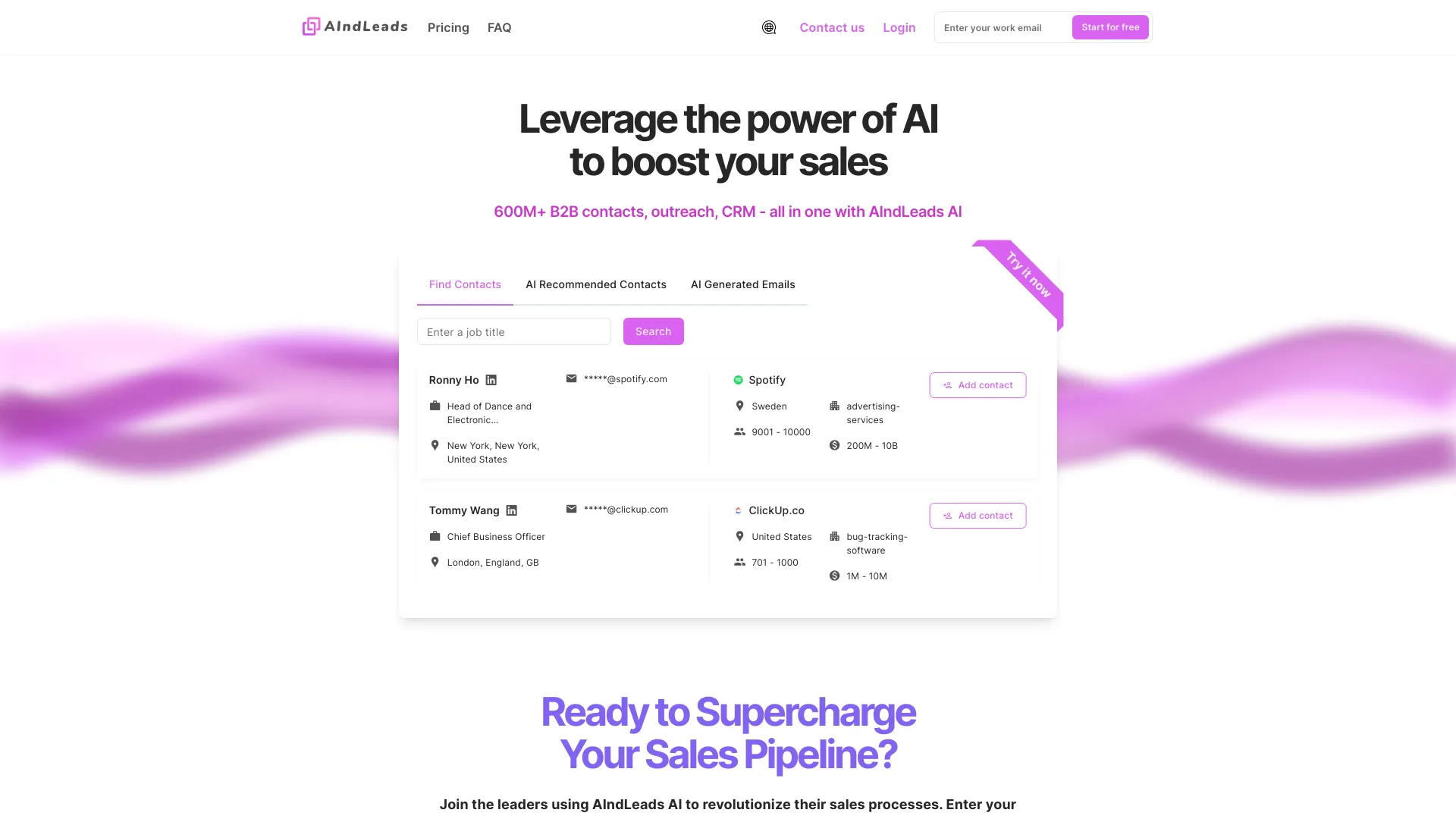 AIndLeads: AI-Powered B2B Lead Generation Platform | Creati.ai
