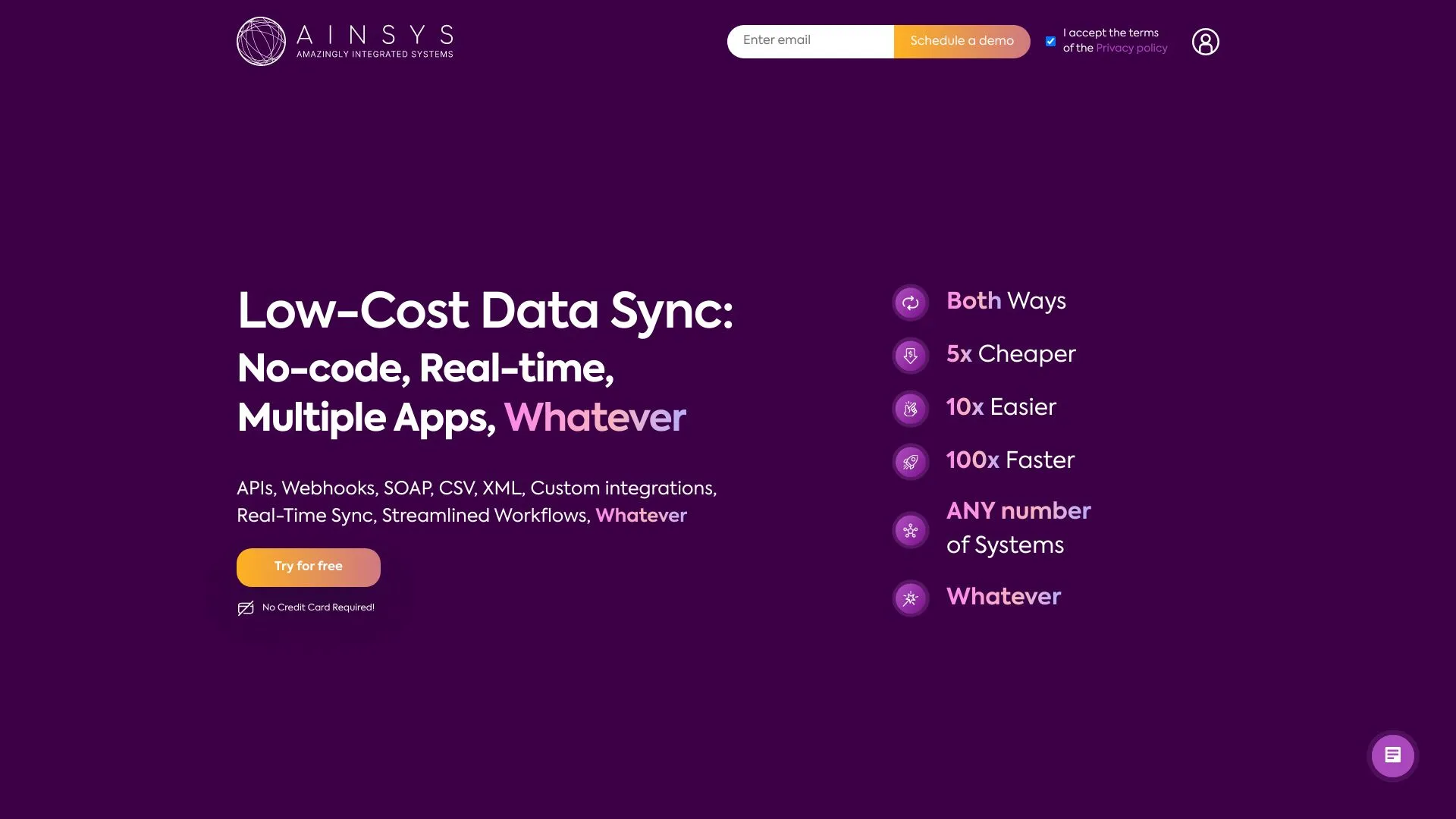 AINSYS: Plataforma de Integración y Automatización de Datos Impulsada por IA | Creati.ai