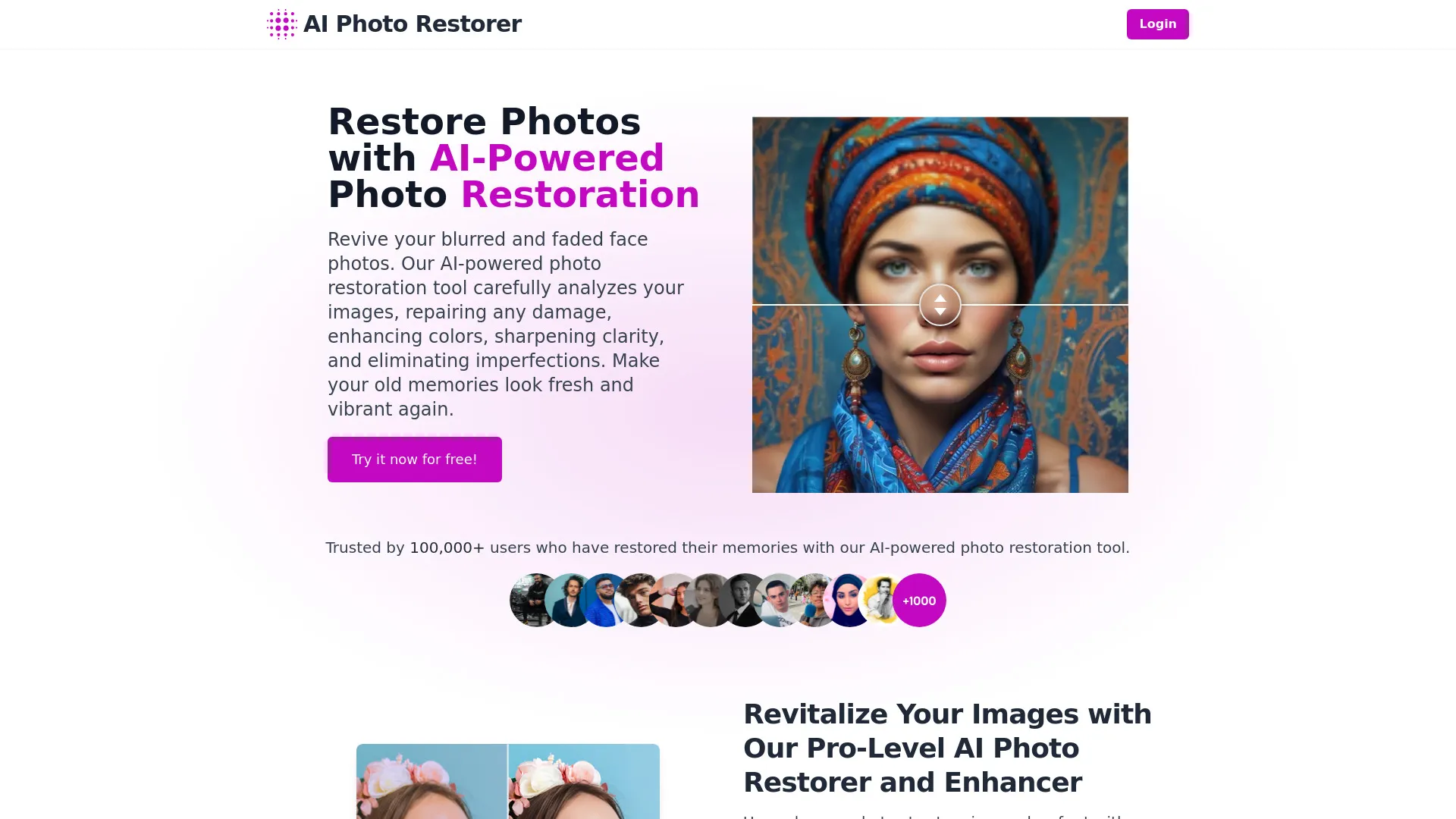 AI Photo Restorer - Restore Your Old Photos Easily | Creati.ai