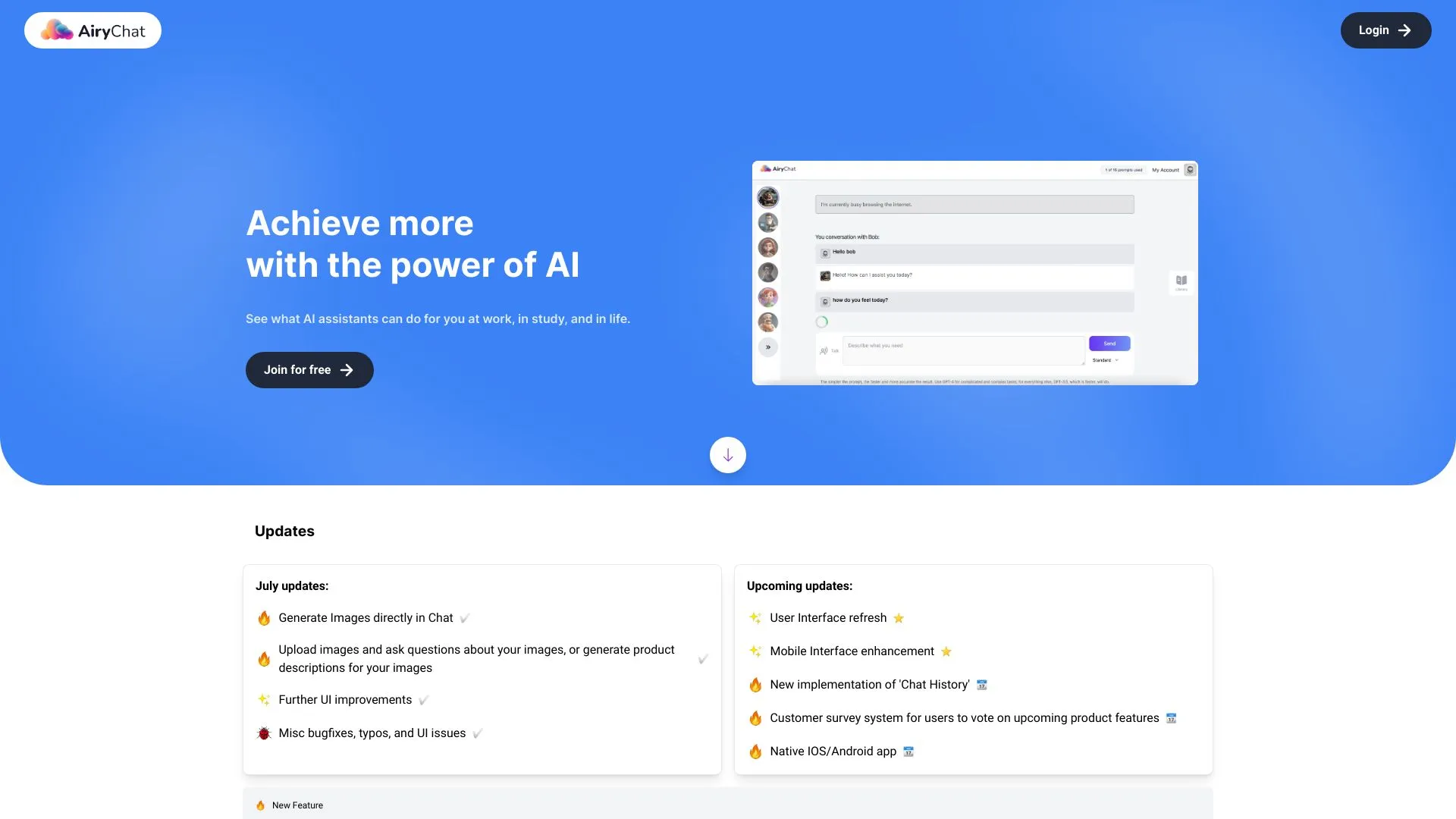 AiryChat AI Assistants - Boost Productivity & Automate Tasks | Creati.ai