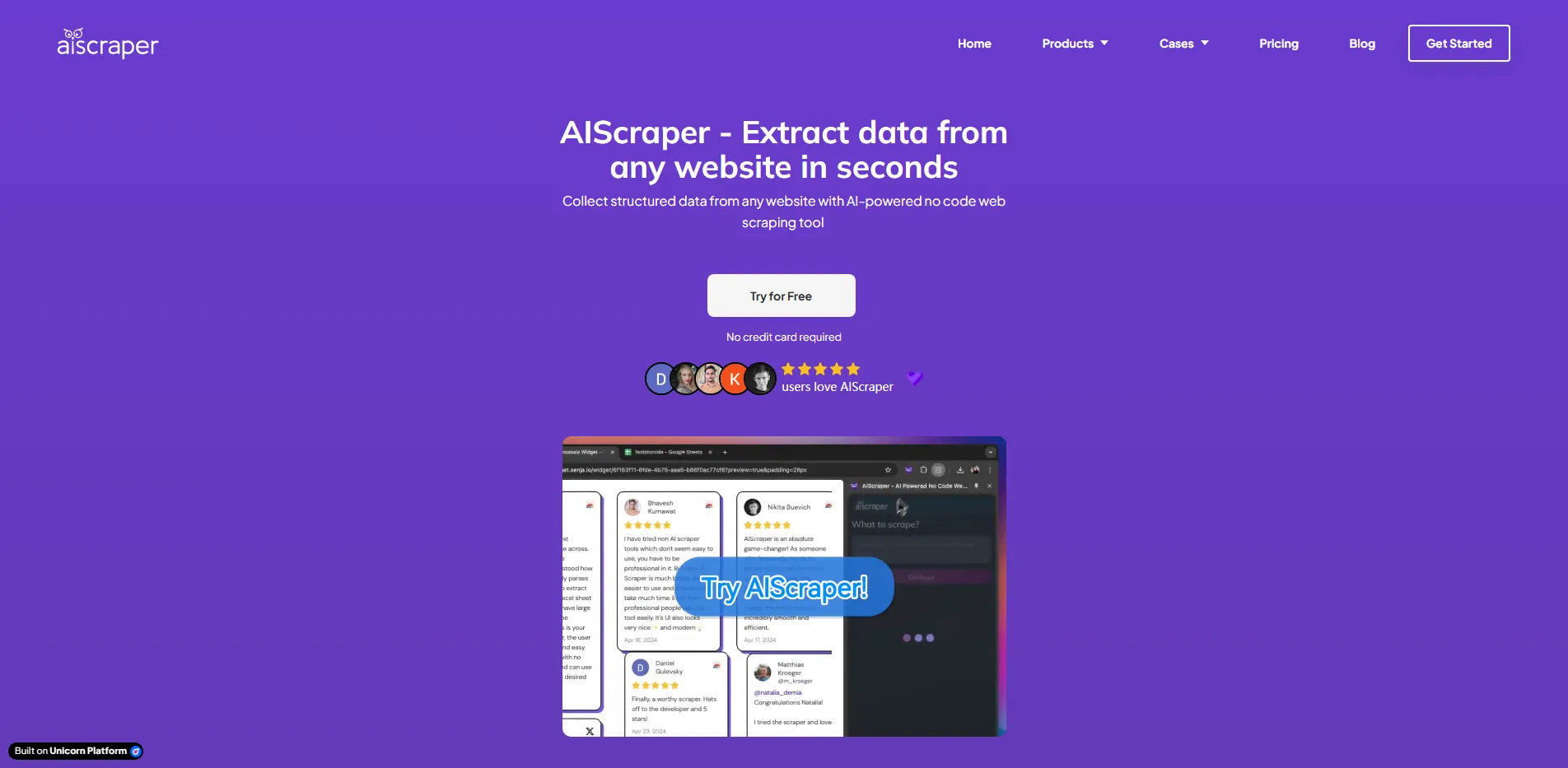 AIScraper: Herramienta de scraping web eficiente para la extracción de datos | Creati.ai