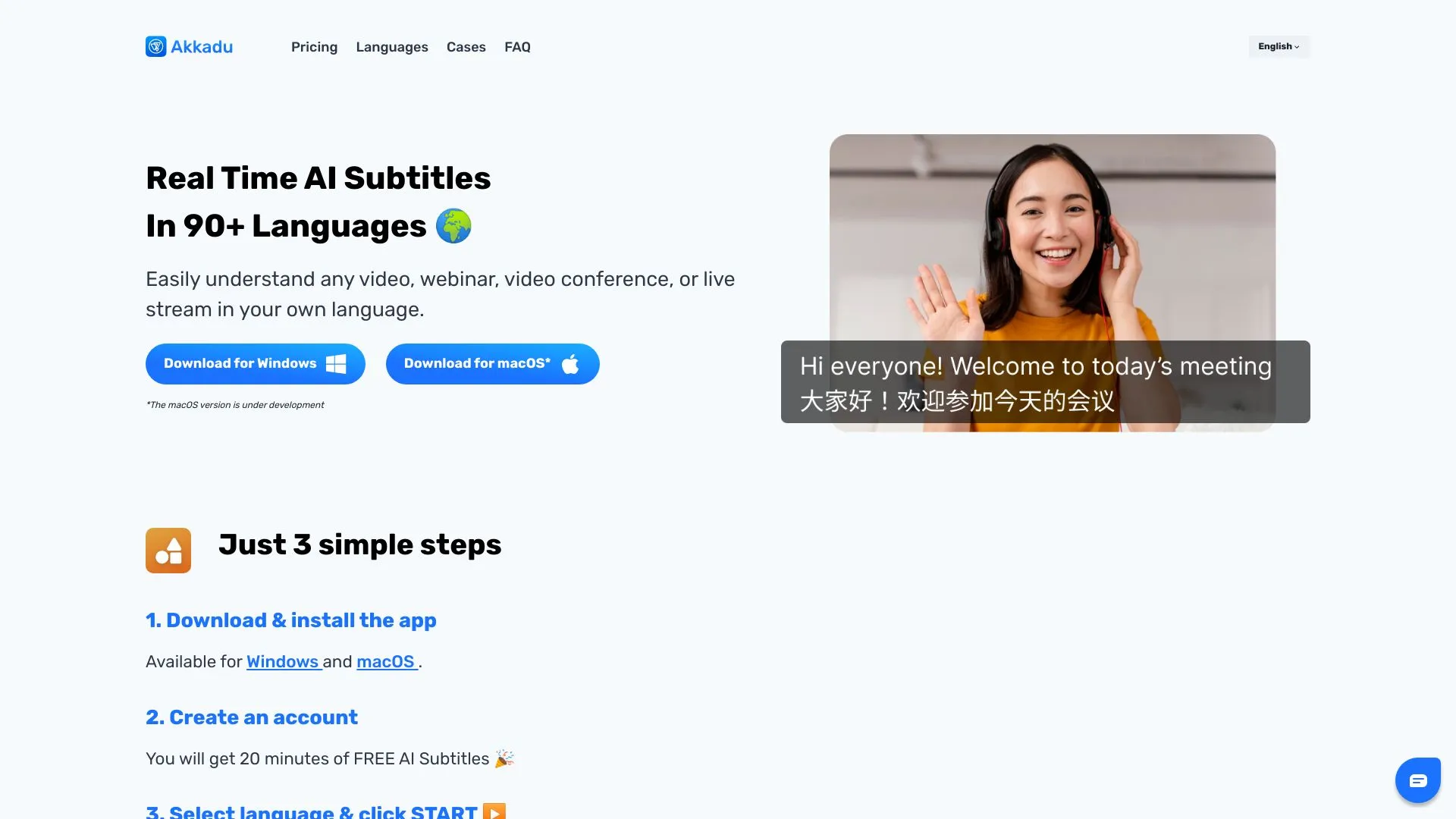 AI-Powered Live Captions & Translation - Akkadu | Creati.ai
