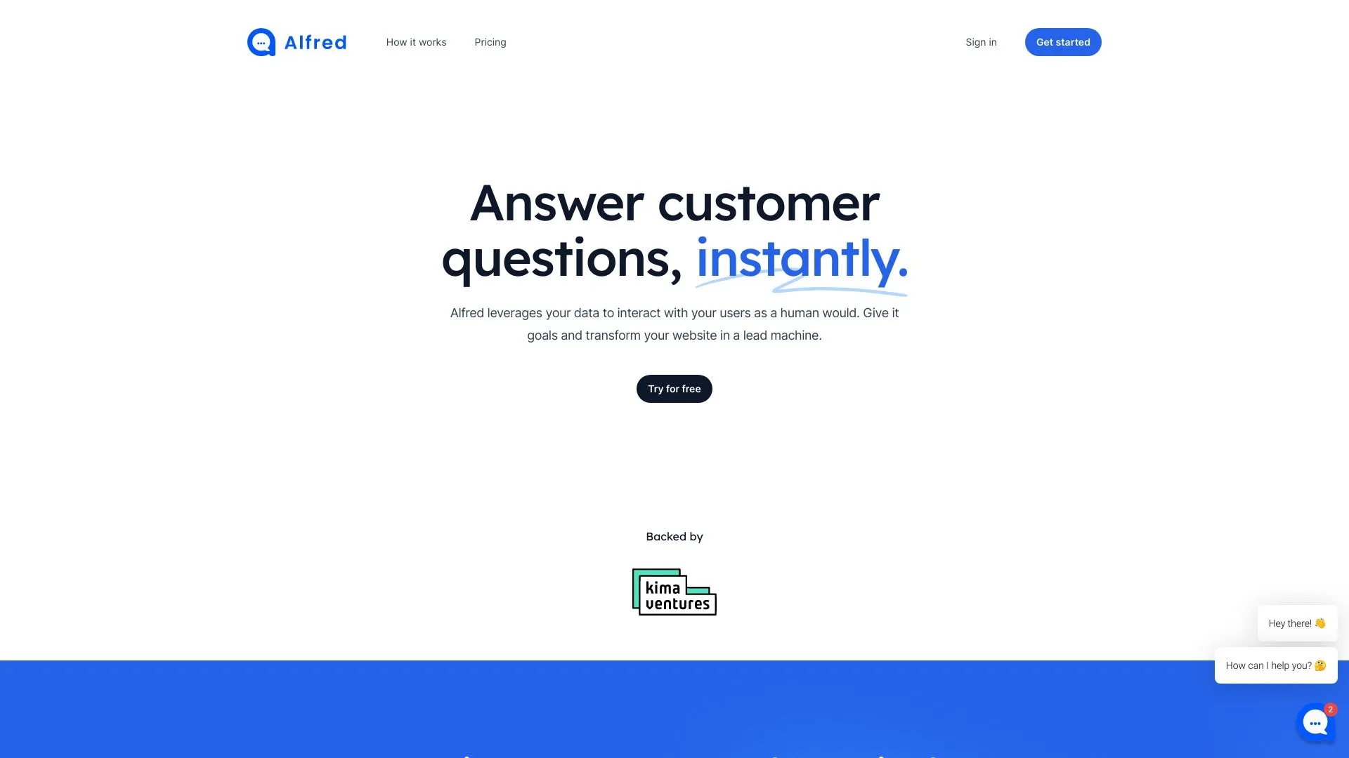 Alfred: AI Chatbot for 24/7 Customer Support | Creati.ai