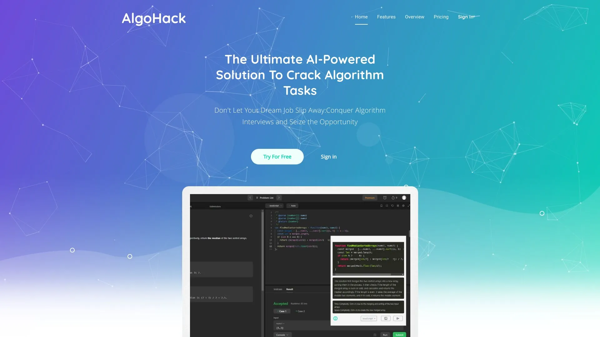 AlgoHack: AI-Powered Coding Interview Simulator | Creati.ai