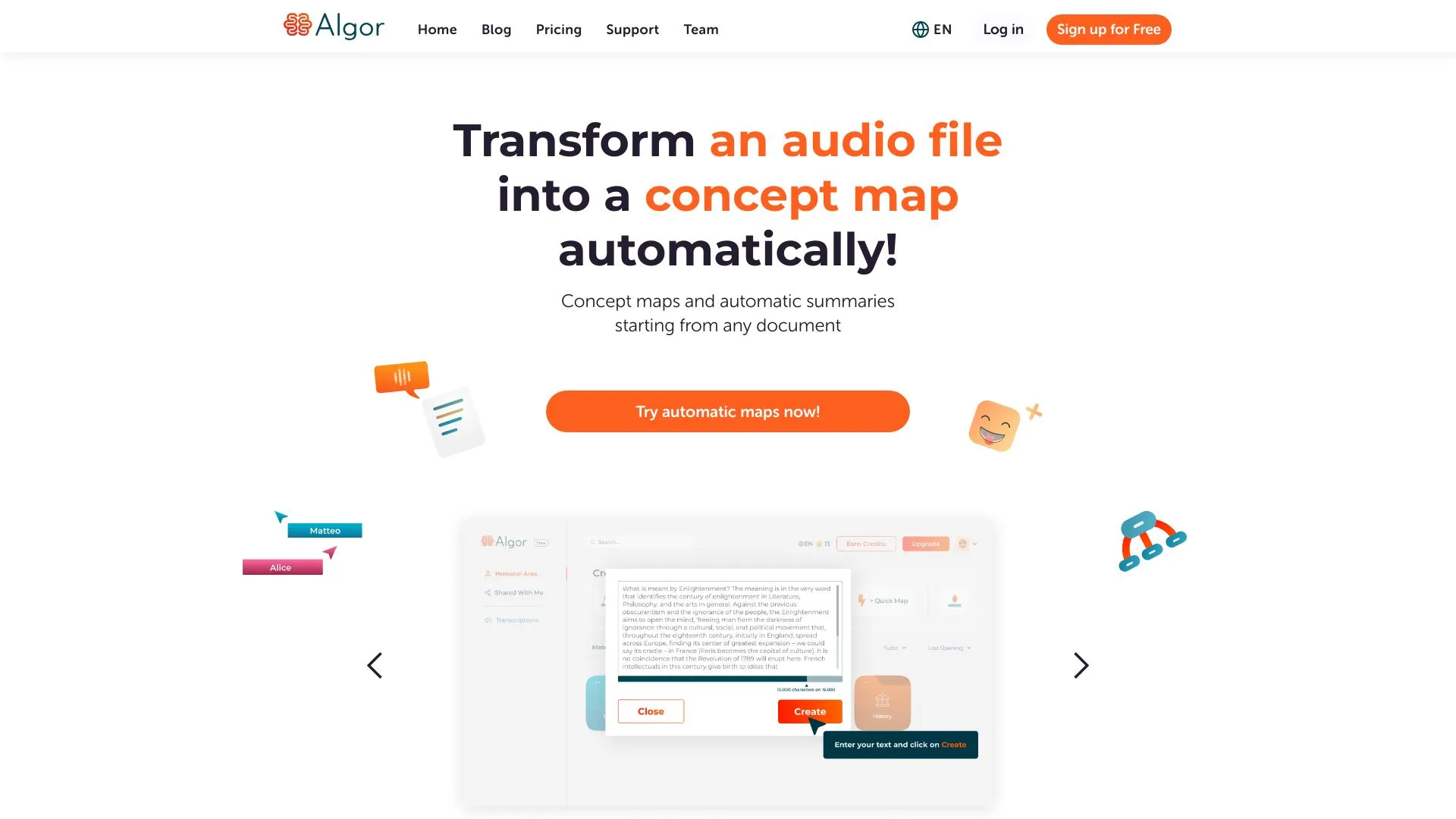 AI-Powered Concept Map Maker | Algor Education | Creati.ai