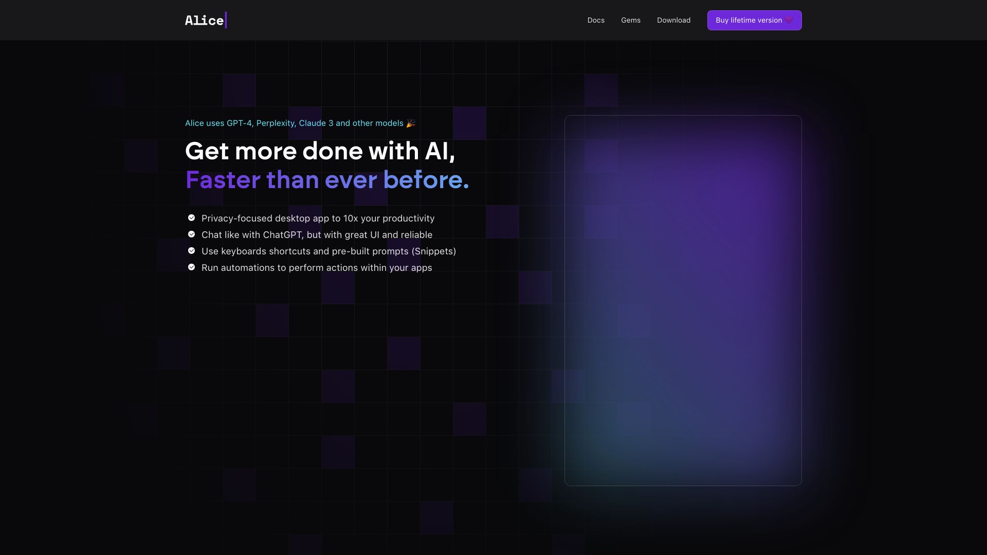 Alice App - Your Ultimate AI Assistant for Productivity | Creati.ai