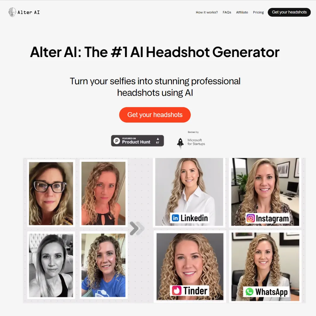 Alter AI: Advanced AI Headshot Generator | Creati.ai