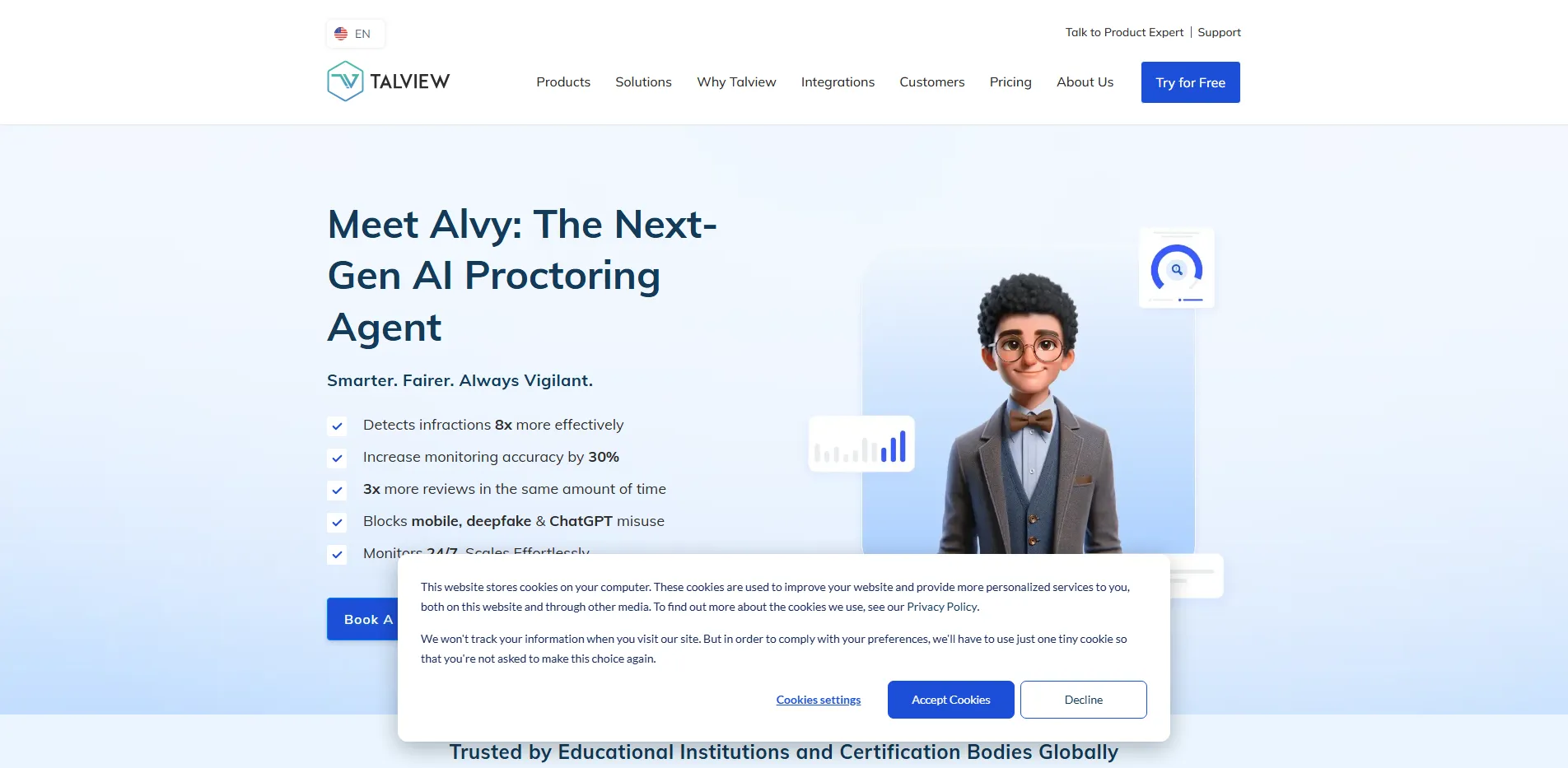 Agente de Proctoring Alvy AI - Monitoreo Inteligente de Exámenes ...