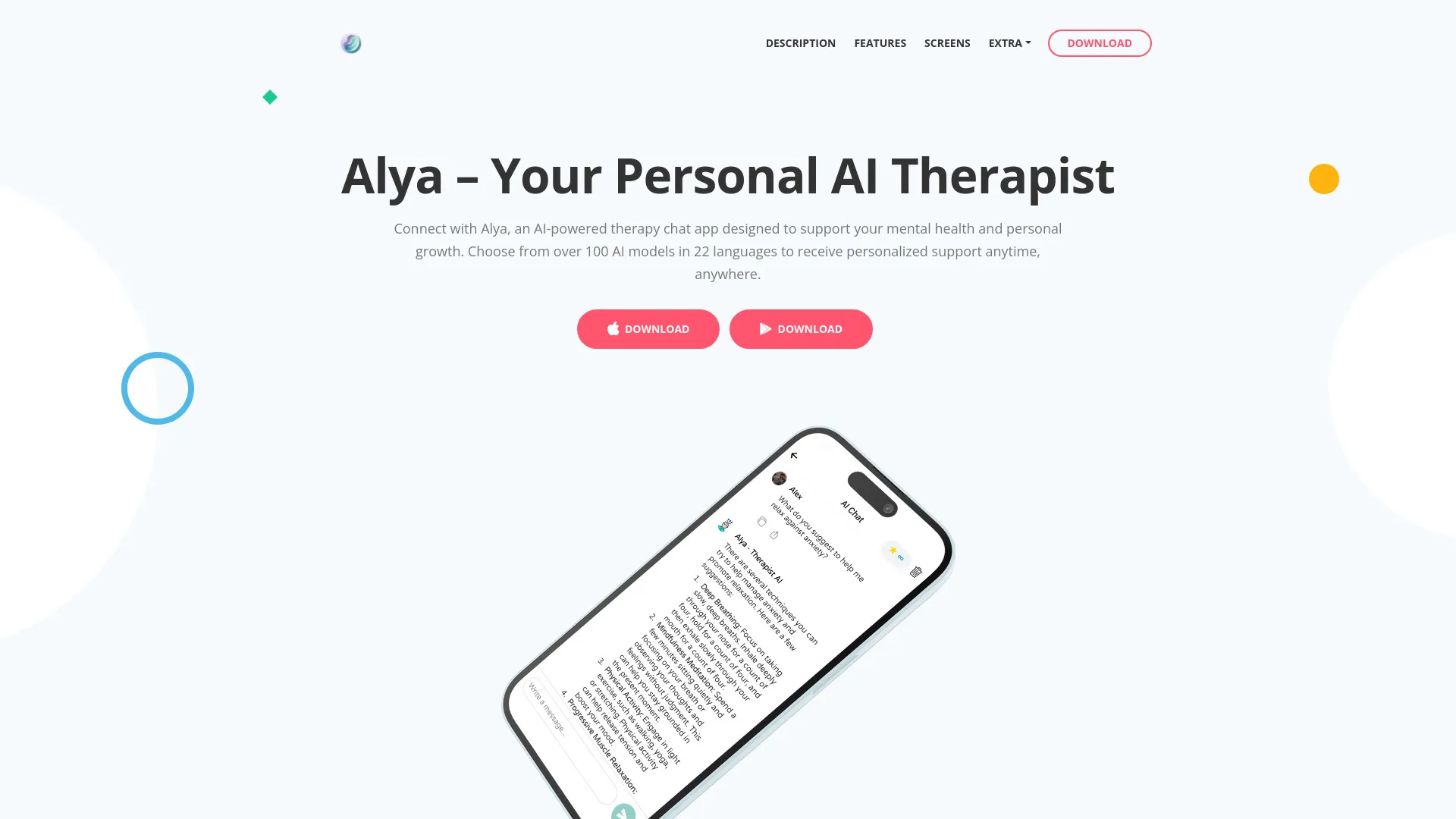 Alya – Your AI Therapist for Mental Health and Growth | Creati.ai