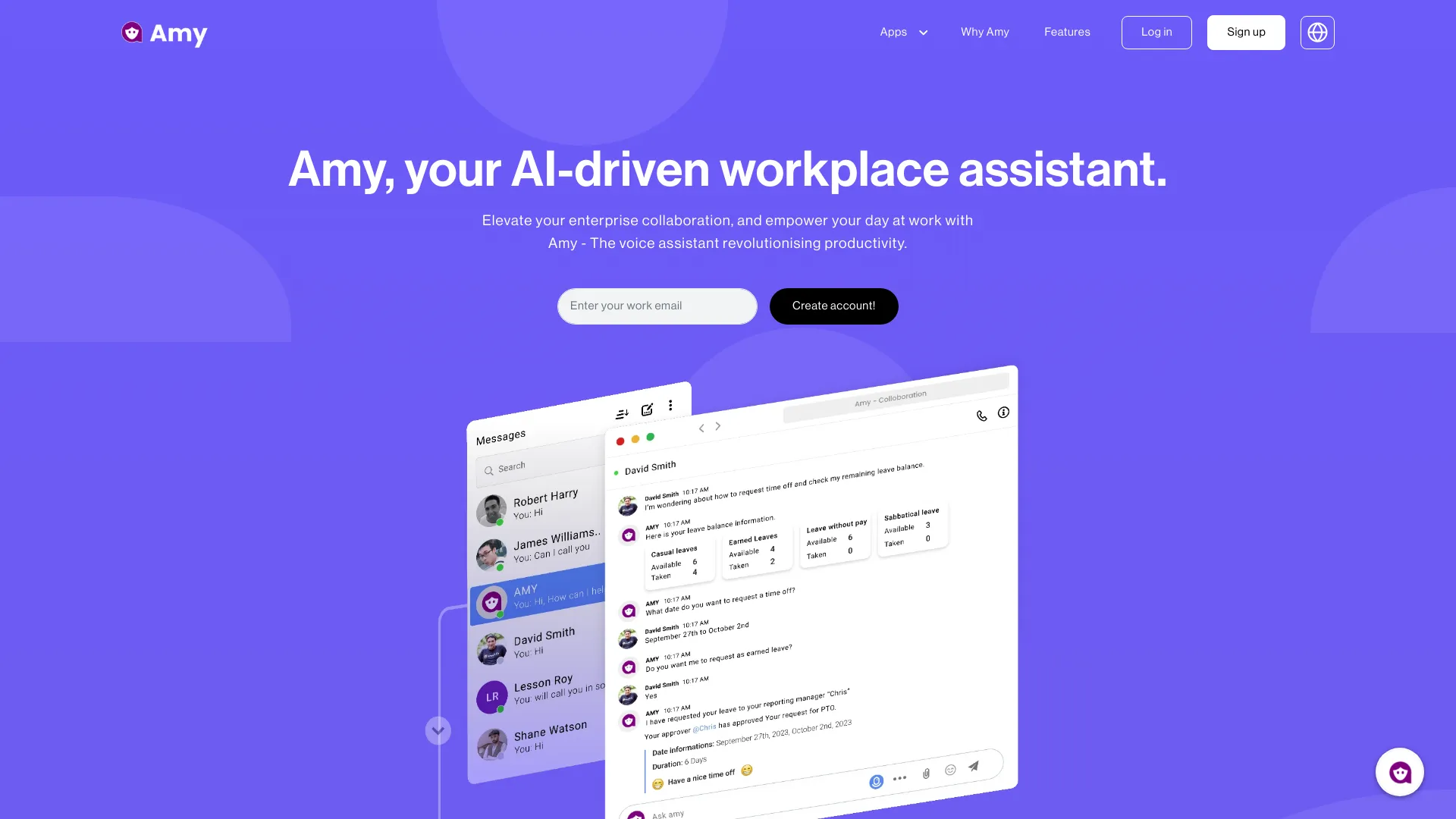 Amy: Your Ultimate Workplace Assistant | Creati.ai