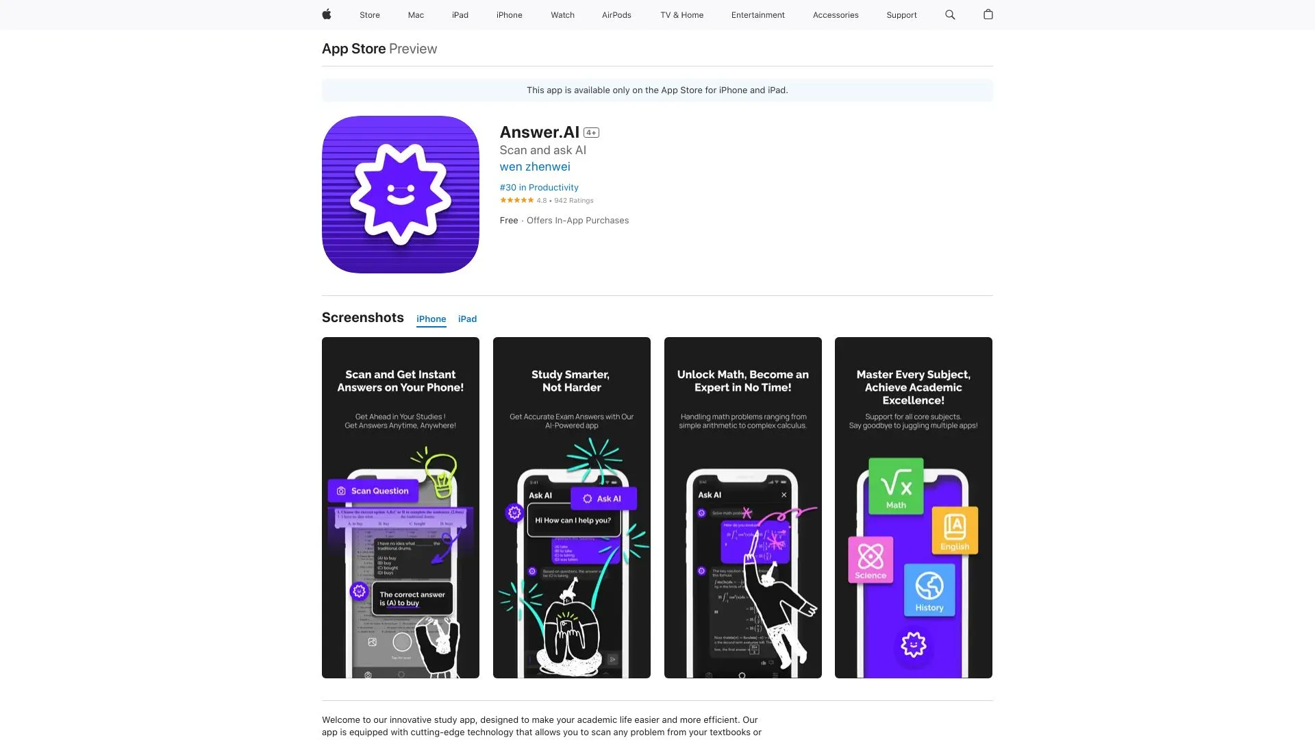 Answer.AI - O tutor AI definitivo 24/7 para estudantes | Creati.ai