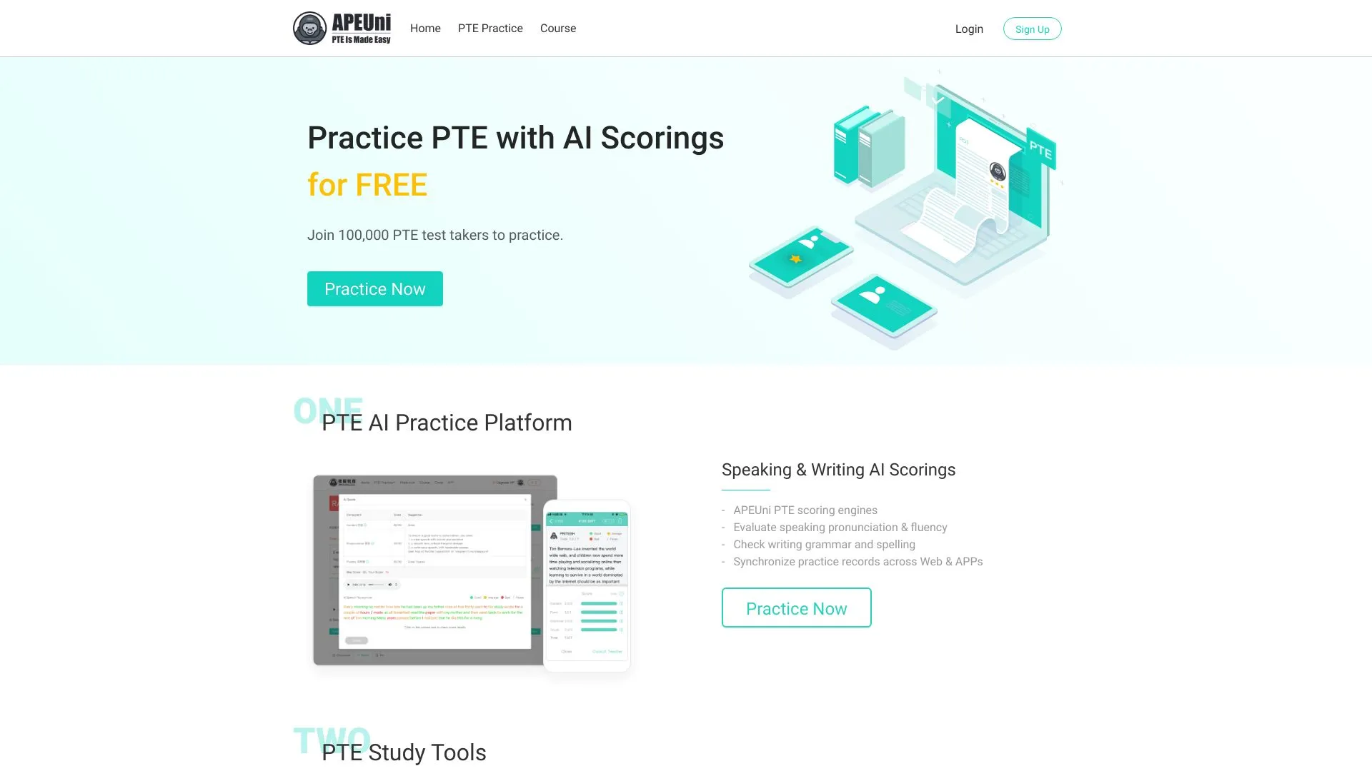 APEUni: AI-Powered PTE Test Preparation | Creati.ai